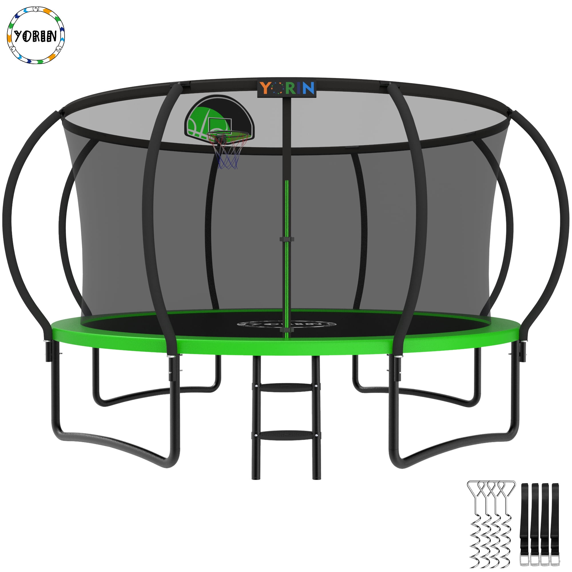 YORIN Trampoline for 5-6 Kids, 12 FT Trampoline for Adults with ...