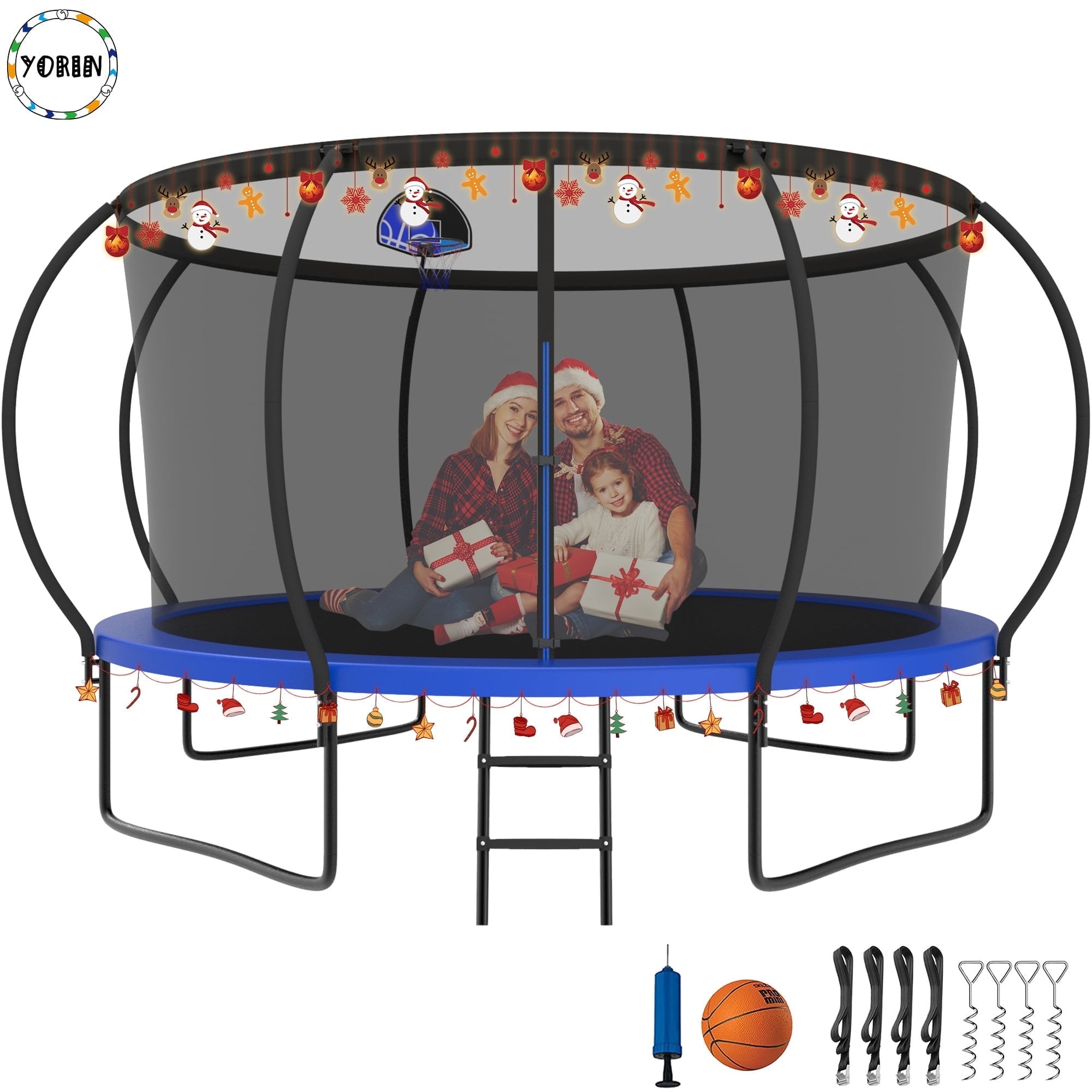 YORIN Trampoline for 7-8 Kids, 14 FT Trampoline for Adults with ...