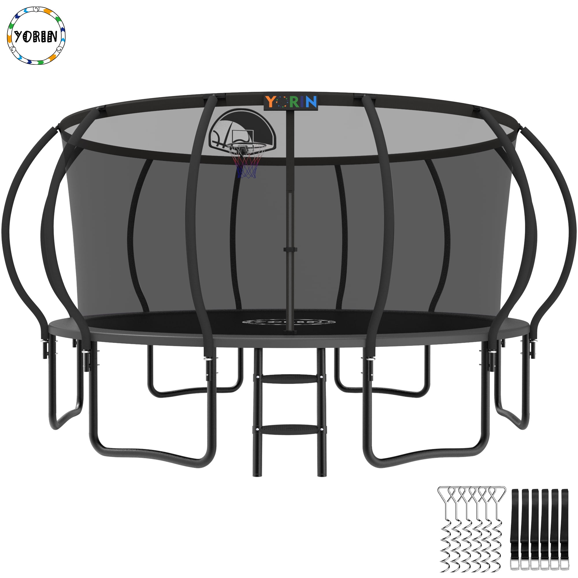 YORIN Trampoline for 8-9 Kids, 15 FT Trampoline for Adults with ...