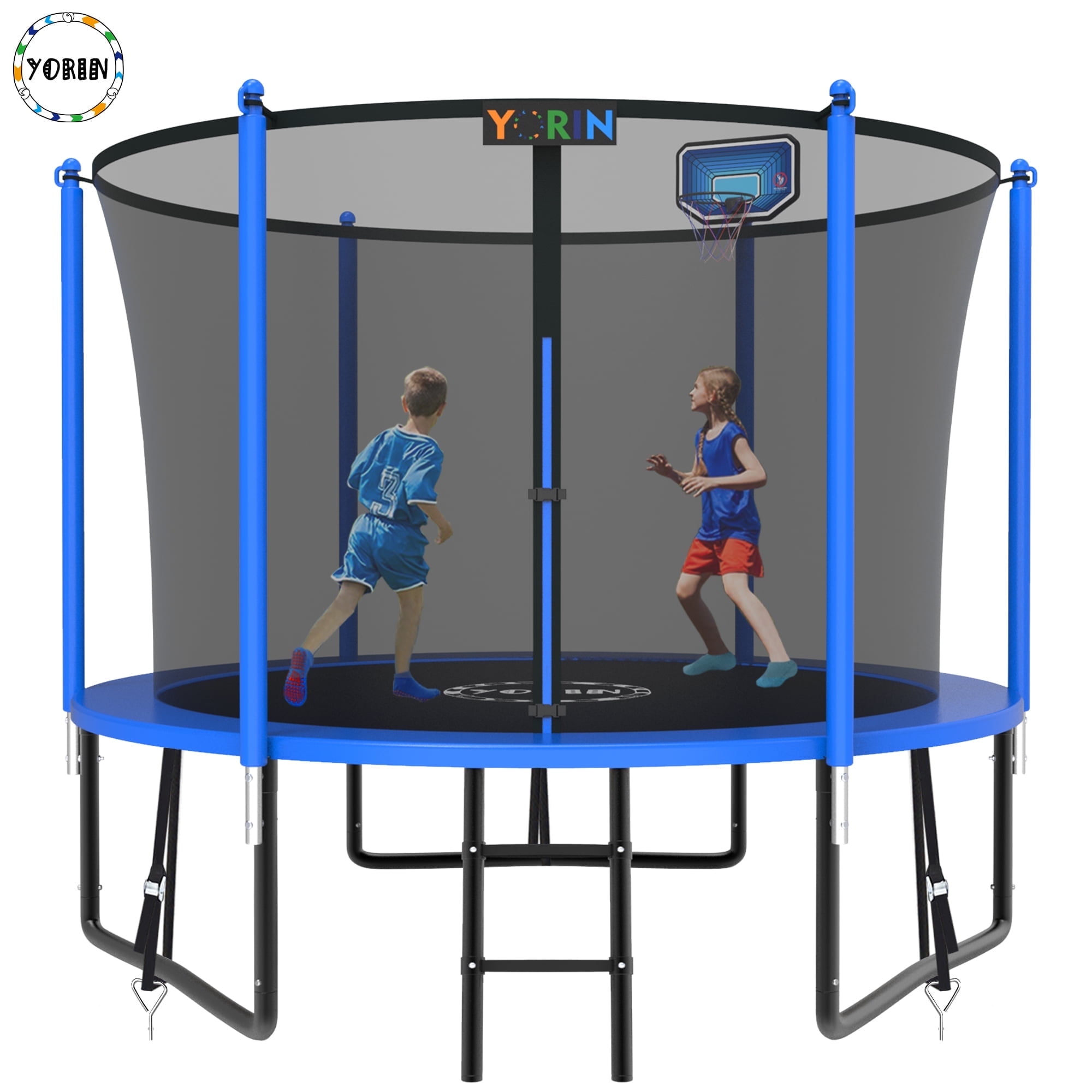 YORIN Trampoline, 8FT Trampoline for 2-3 Kids Adults with Enclosure Net ...