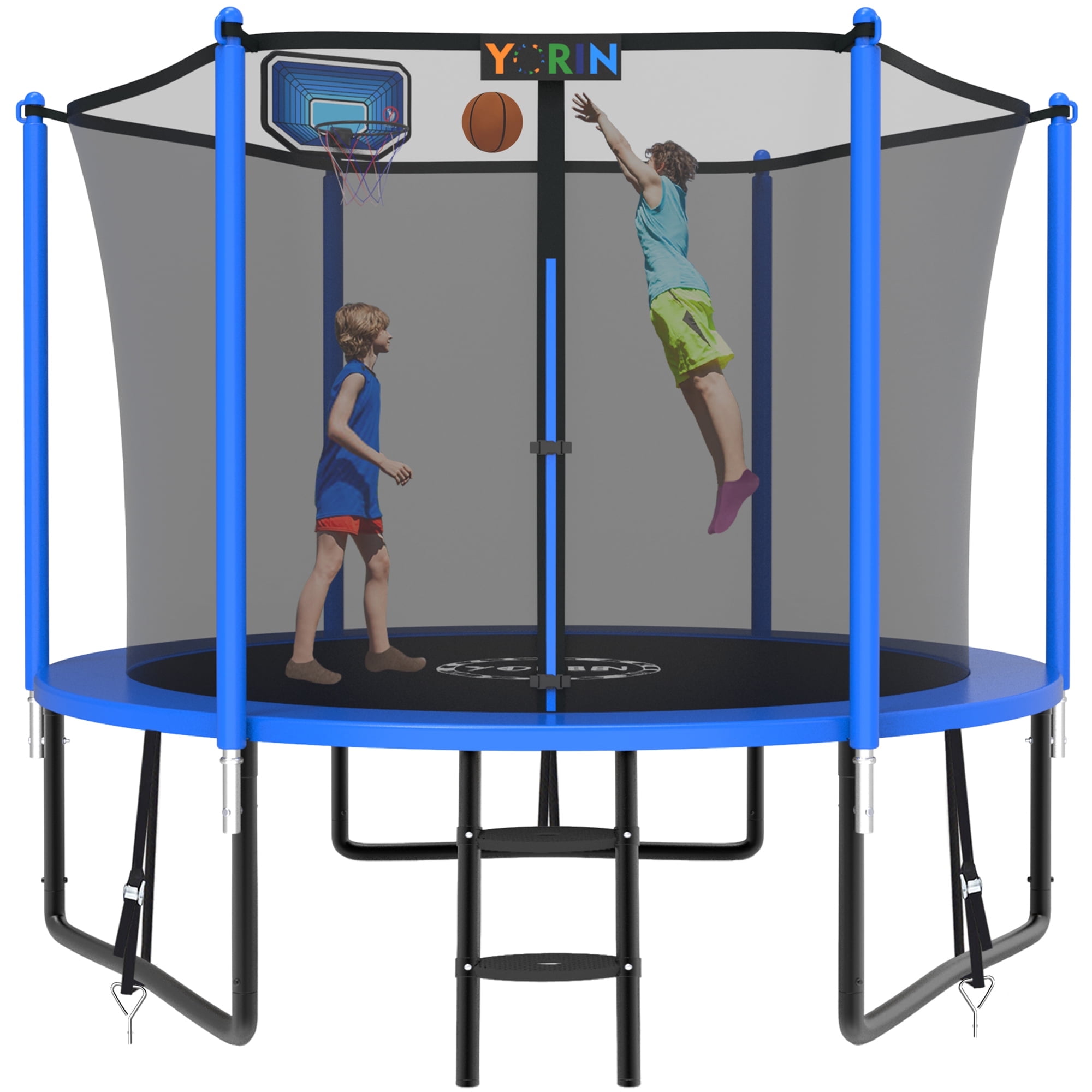 YORIN Trampoline, 8FT Trampoline for 2-3 Kids Adults with Enclosure Net ...