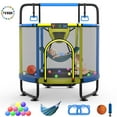 YORIN Trampoline for Kids, 60'' Toddler Mini Trampoline with Enclosure ...