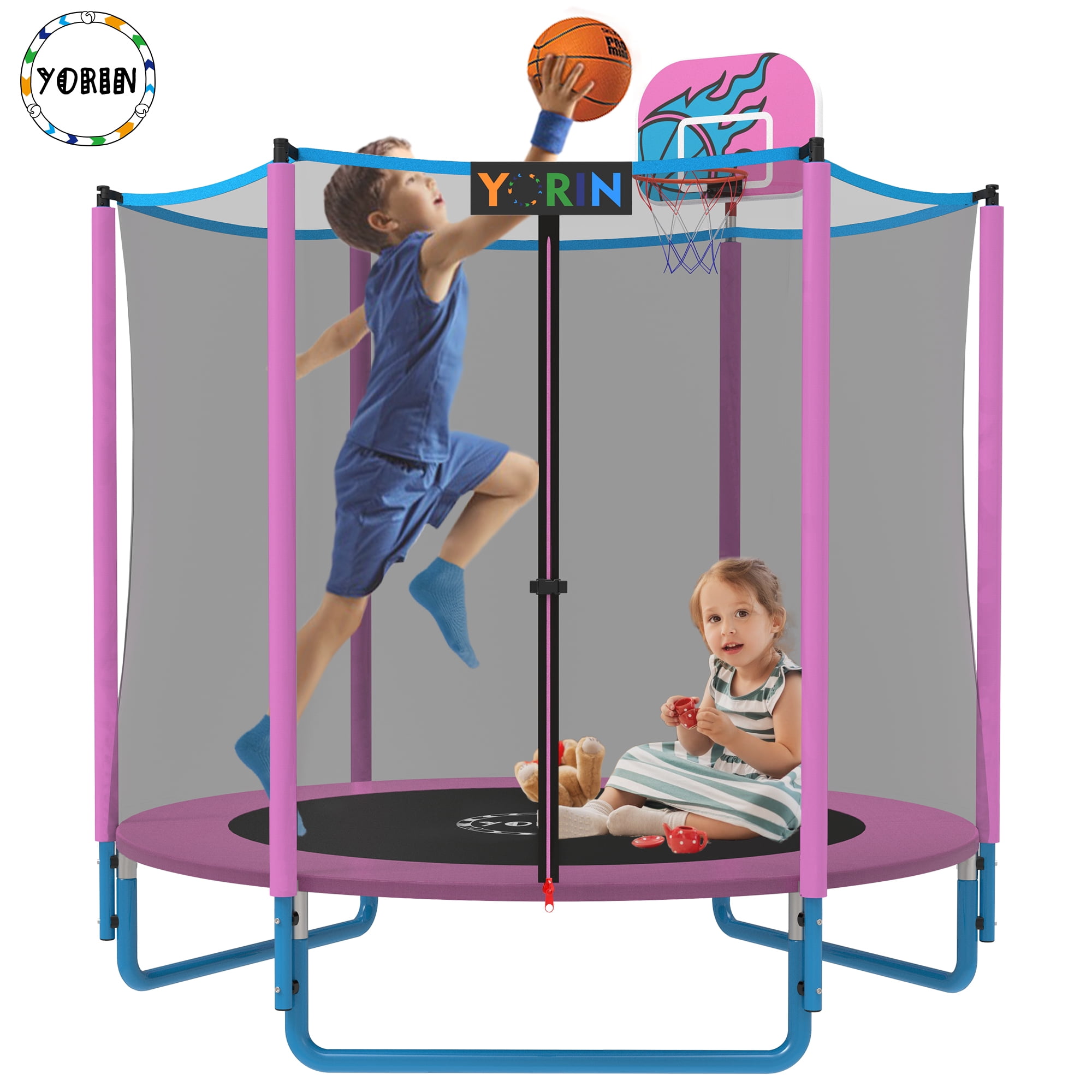YORIN Trampoline for Kids, 66'' Mini Trampoline for Toddlers with ...