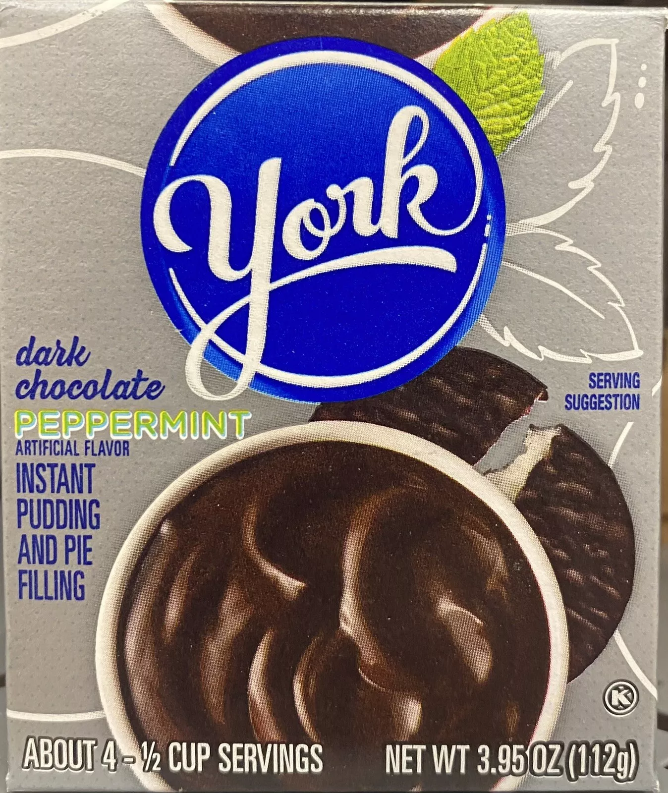 YORK Dark Chocolate Peppermint Instant Pudding & Pie Filling Mix 3.95 ...
