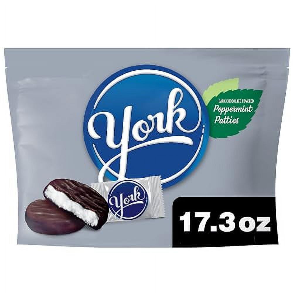 YORK Dark Chocolate Peppermint Patties, Individually Wrapped Candy ...