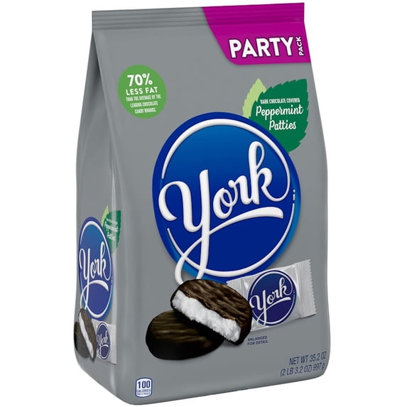 YORK Dark Chocolate Peppermint Patties, Candy Party Pack, 35.2 oz ...