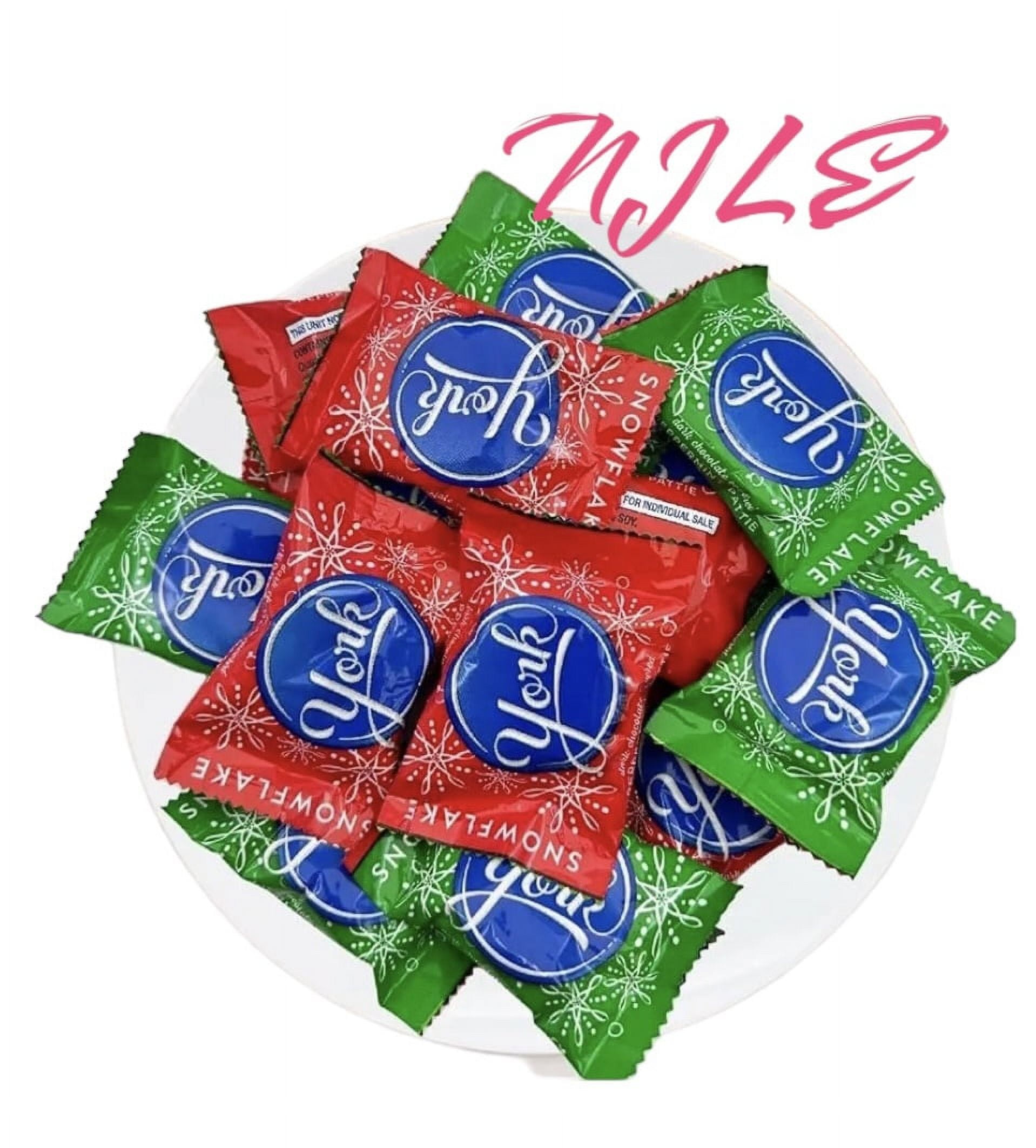 YORK Dark Chocolate Peppermint Snowflake Patties, Gluten Free Holiday ...