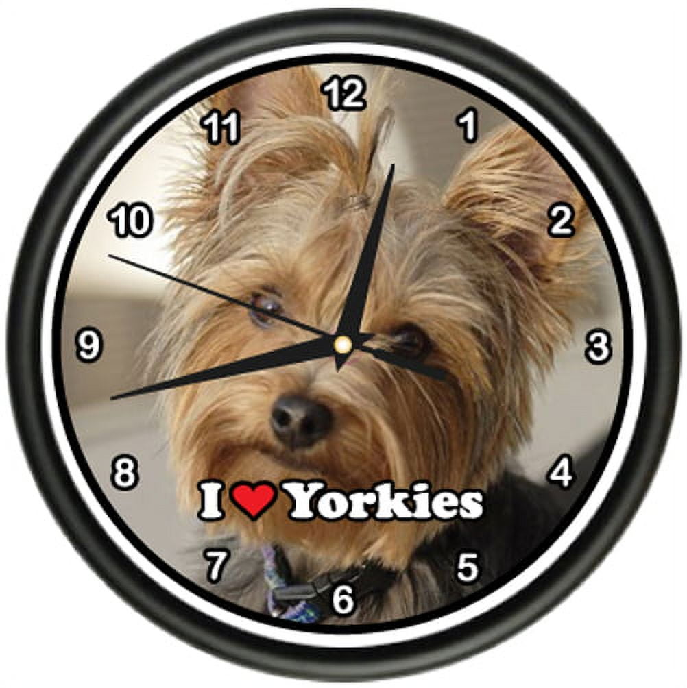 SignMission, Wall Clock, 10 inches, Dog Yorkshire Terrier owner gift ...