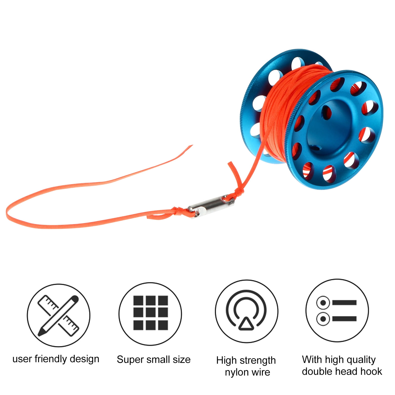 YOSADIER 1 Set 6161 Aluminum Scuba Diving Spool for Wreck Diving ...