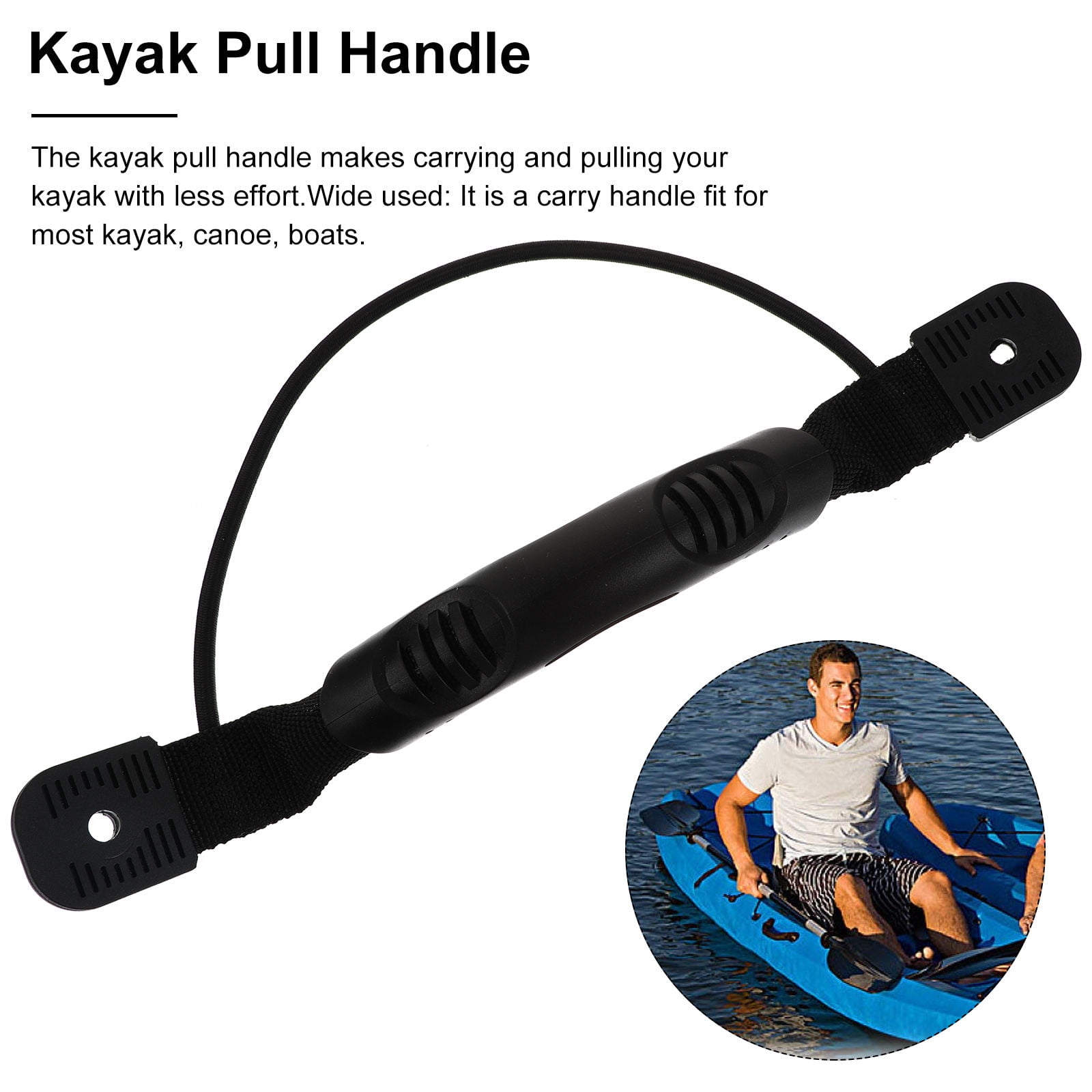 YOSADIER 1 Set Black PVC Kayak Pull Handle for Outdoor Sports Water ...