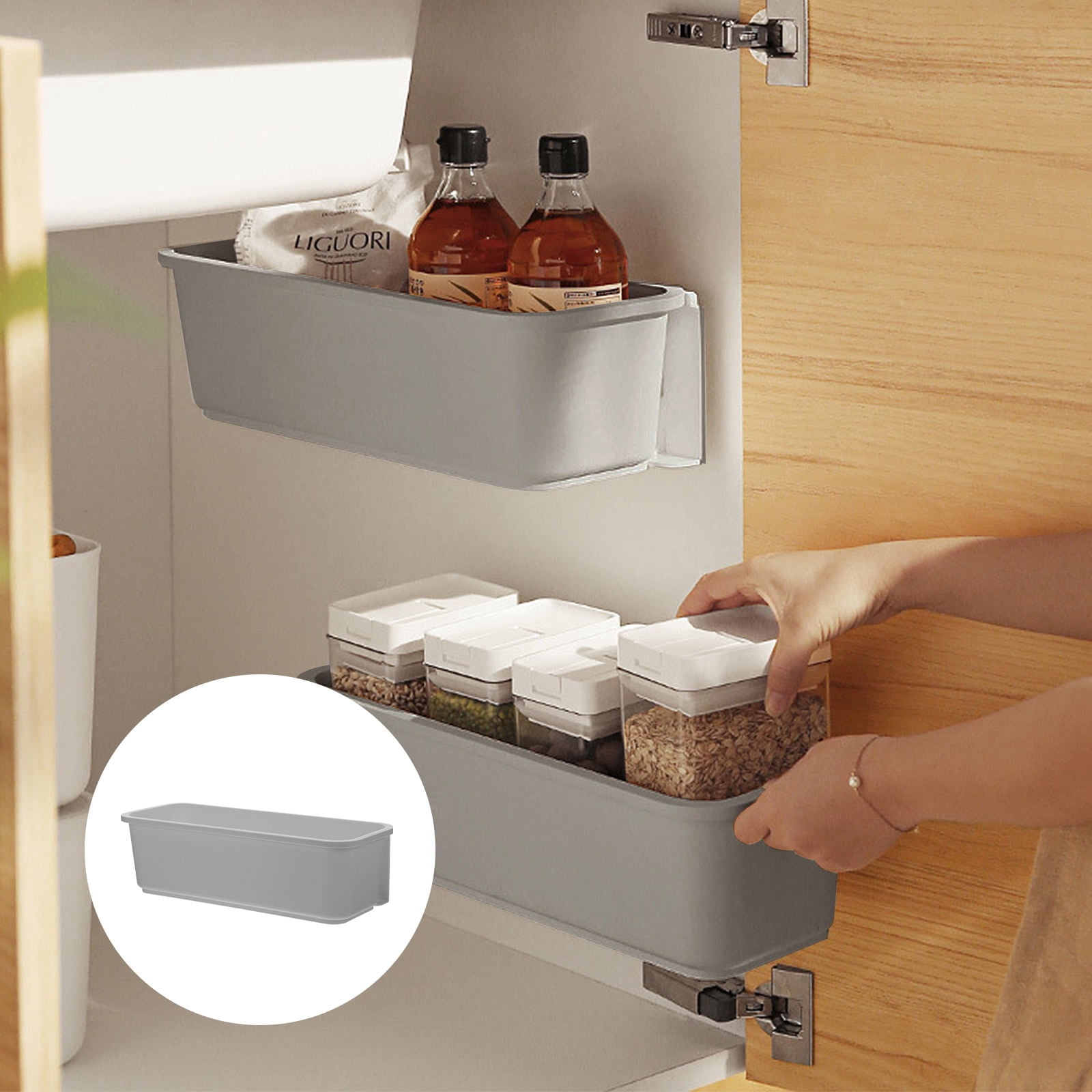 YOSADIER 1 Set Rectangular Seasoning Holder in Grey for Kitchen Storage ...