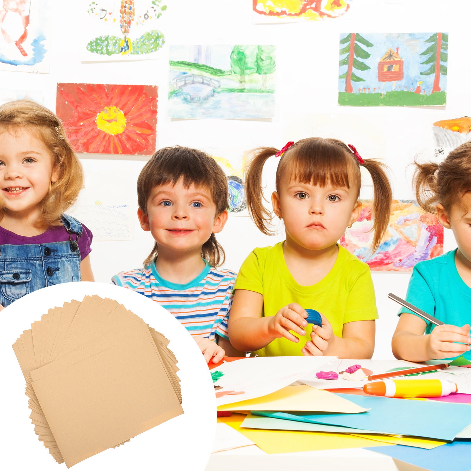 YOSADIER 100 Pcs Drawing Paper For Art Practice Kids Artists Students ...