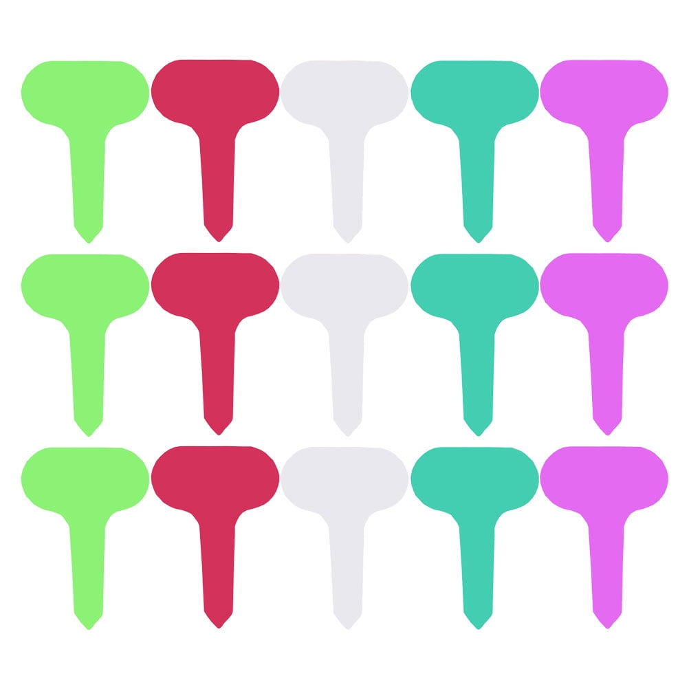 YOSADIER 100Pcs T Shape Plant Labels Assorted Color for Soil Insertion ...