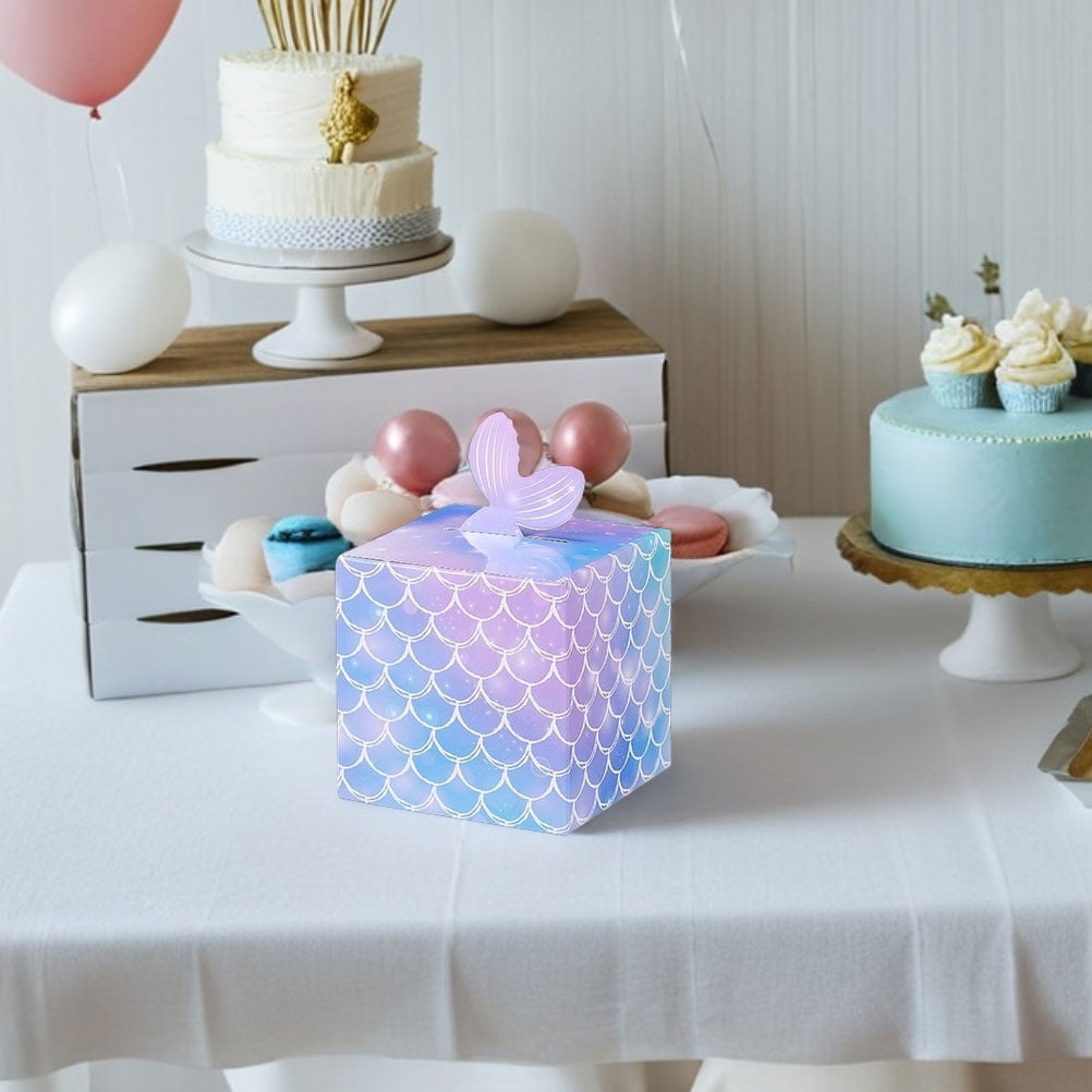 YOSADIER 10Pcs Charming Purple Mermaid Tail Boxes for Valentine's Day ...