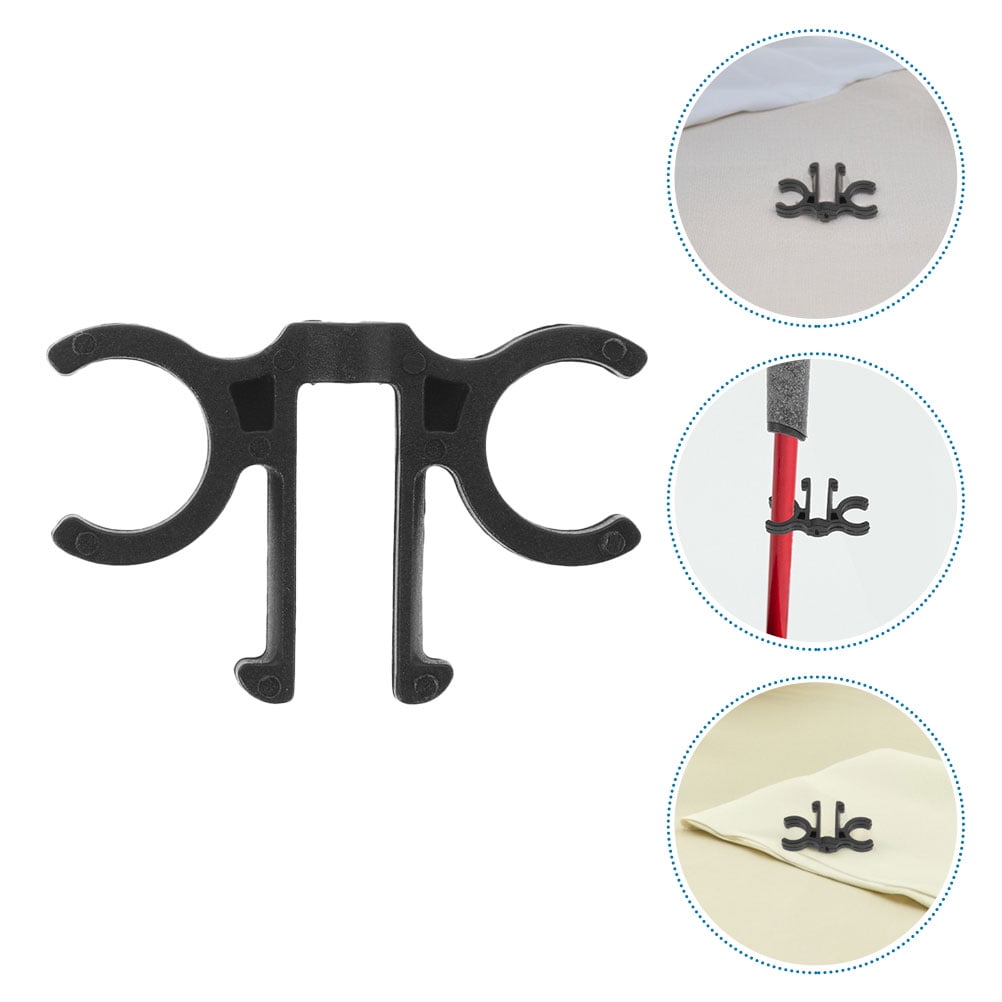 YOSADIER 10Set Walking Sticks Lock Buckle Black PVC Clips For Outdoor Activities - Extra Support ...