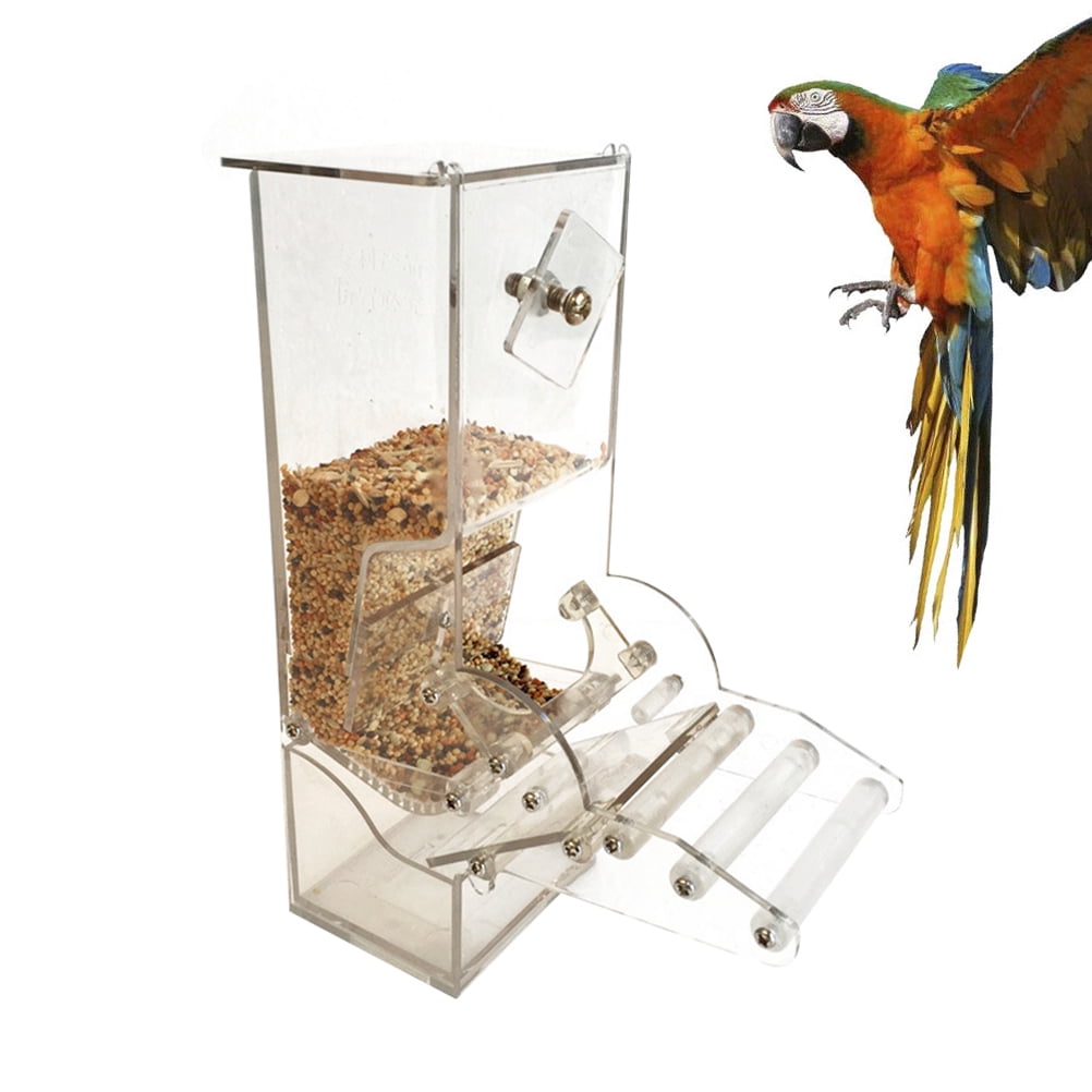 YOSADIER 15Pack Clear Bird Food Box for Cage with Easy Cleaning ...