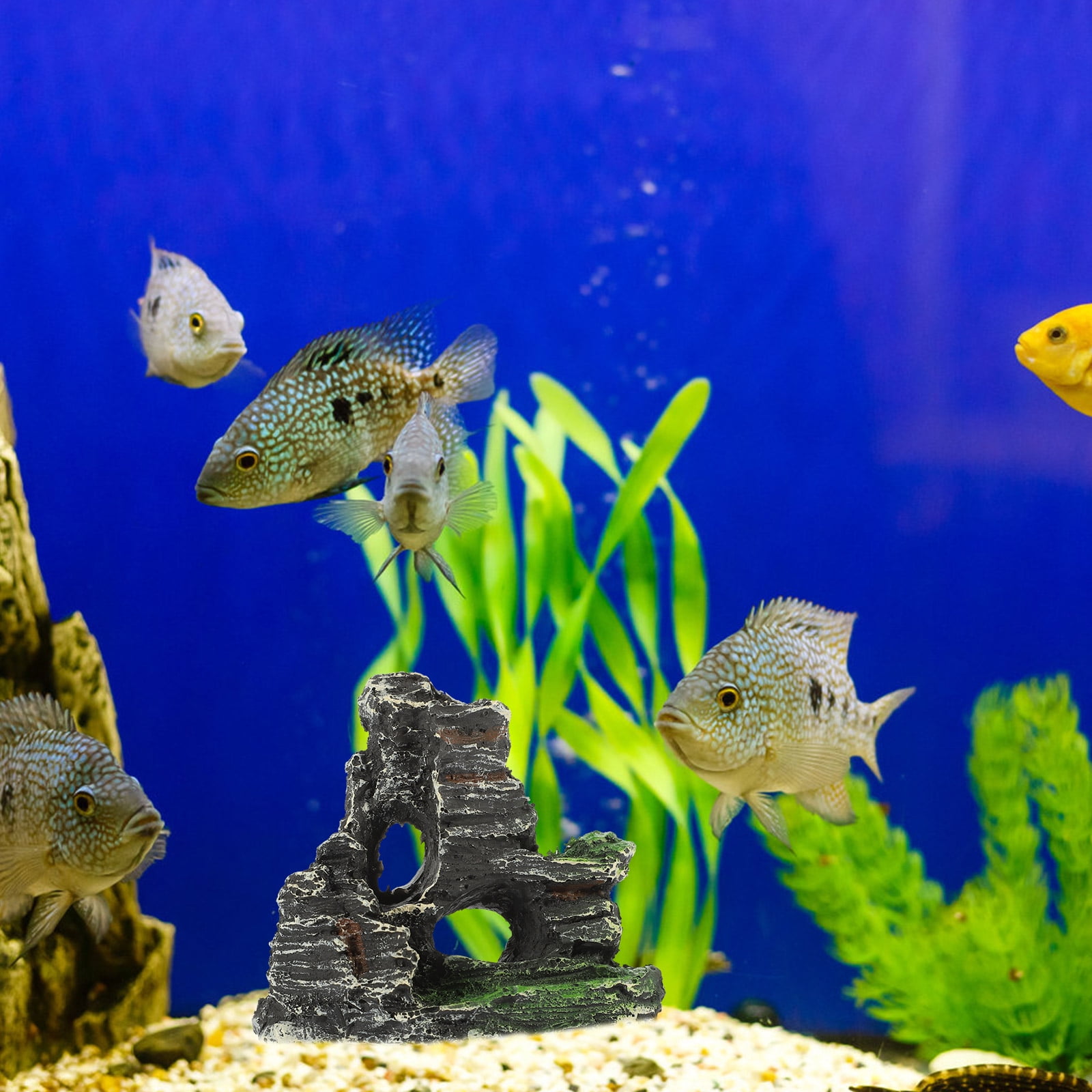 YOSADIER 1Pack Fish Tank Rockery Resin Craft for Aquariums Decor ...