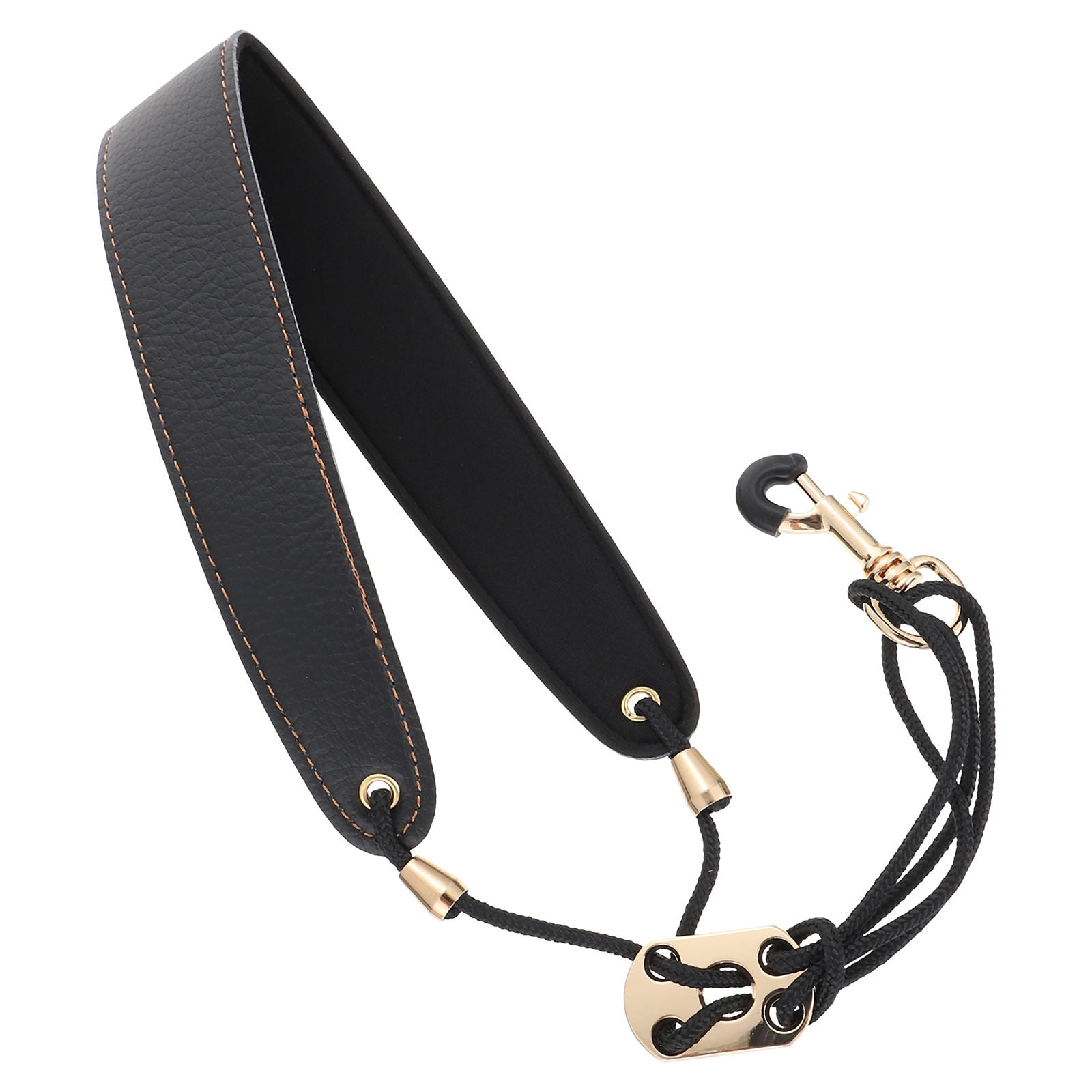YOSADIER 1Pcs Black Pu Metal Sax Neck Strap With Load Bearing And ...