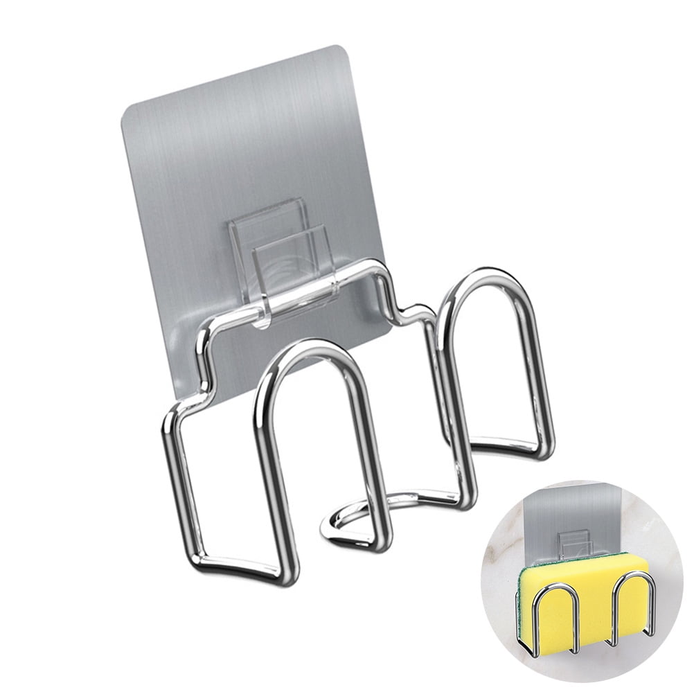 YOSADIER 1Set Kitchen Sponge Rack Stainless Steel Adhesive Drainage ...