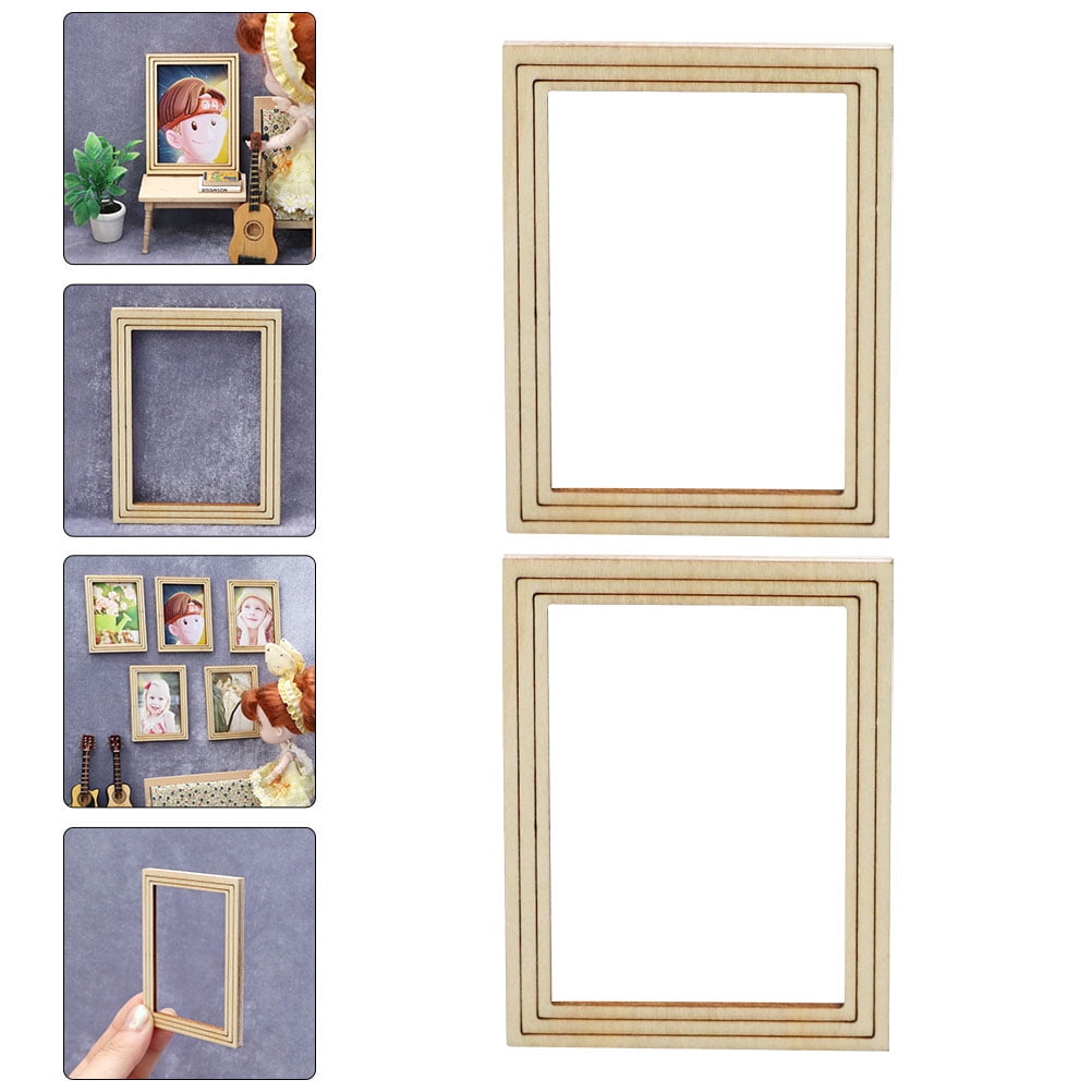 YOSADIER Mini House Picture Frame Rectangular 6Pcs 2.87X2.20X0.16In ...