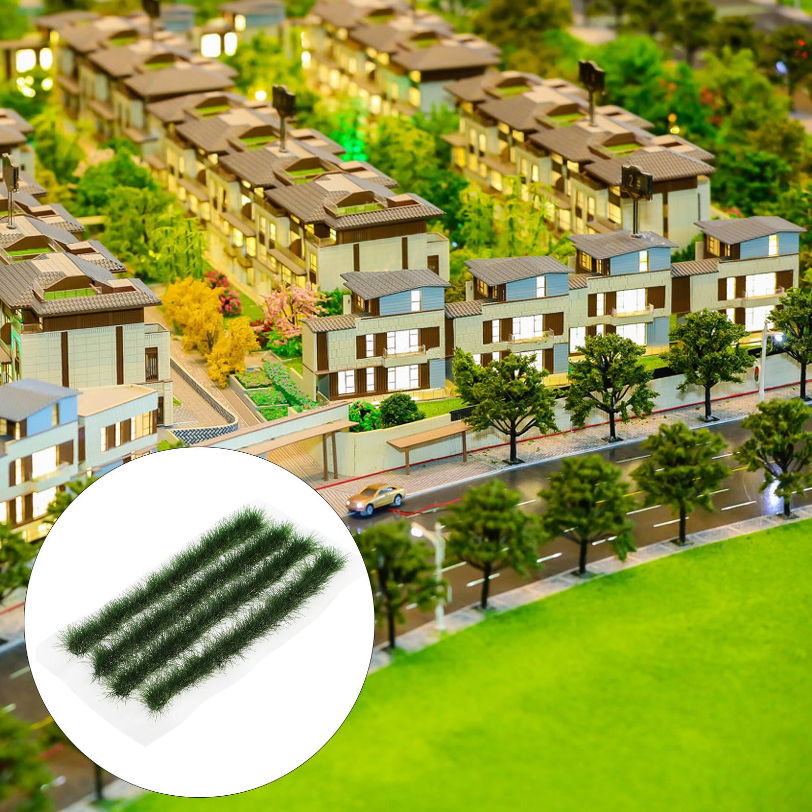 YOSADIER 1Set Simulation Grass Strips Faux Grass Decor Miniature Garden ...