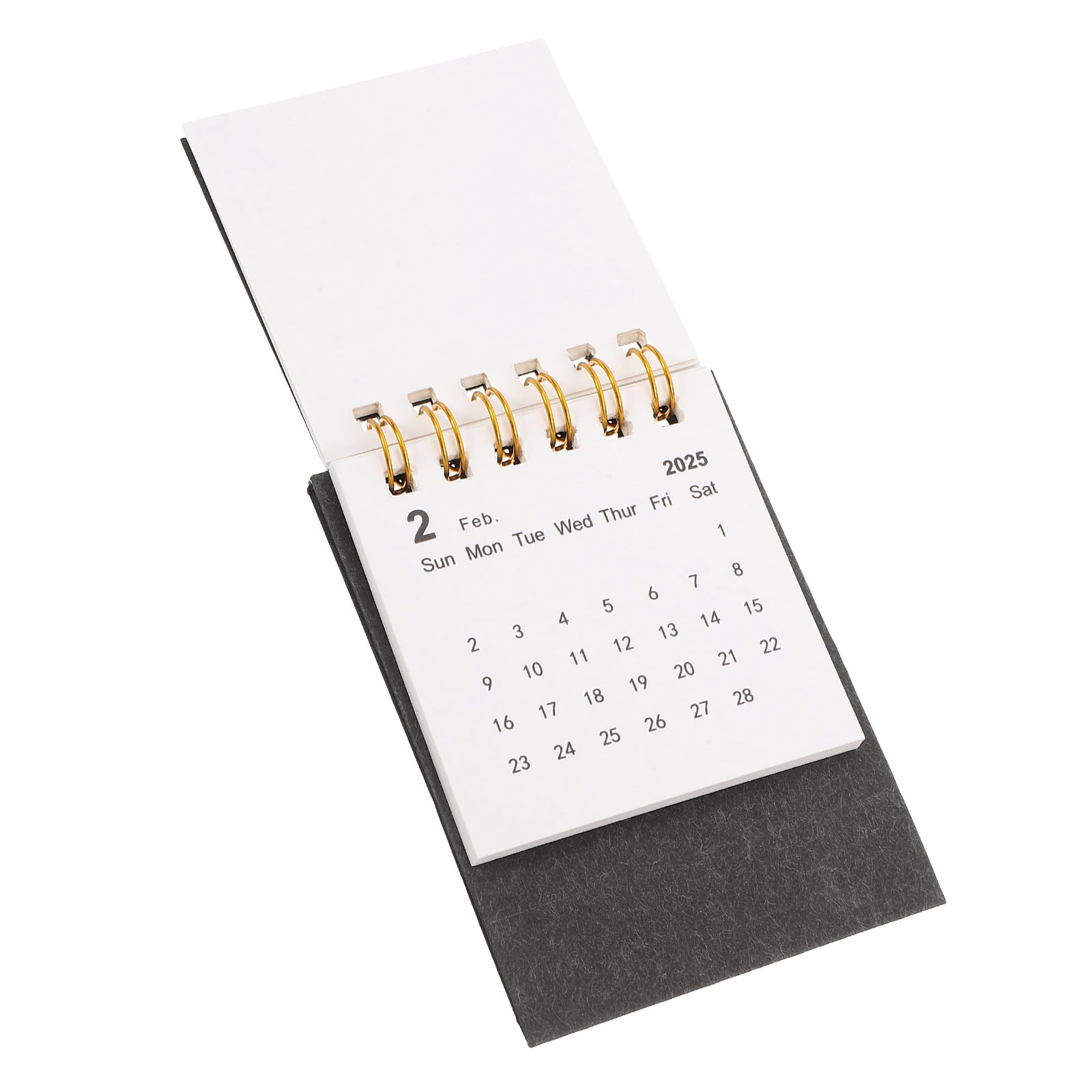 YOSADIER Black Paper Desktop Calendar for Daily Use with Creative ...