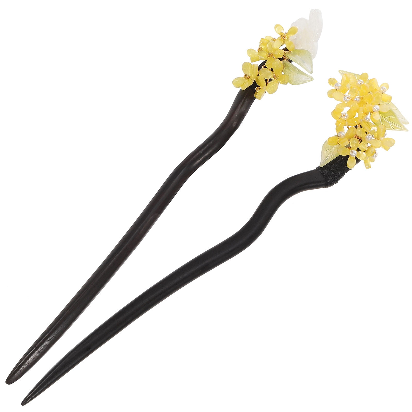 YOSADIER 2pcs Vintage Wooden Hair Sticks for Women, Elegant Hair ...