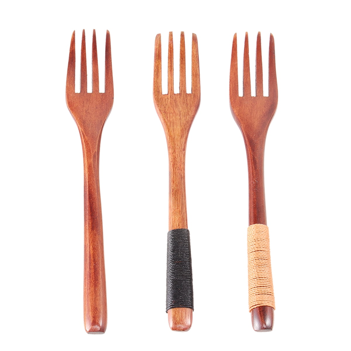 YOSADIER 3Pcs Japanese Style Fork Set with Wood for Portable Travel ...
