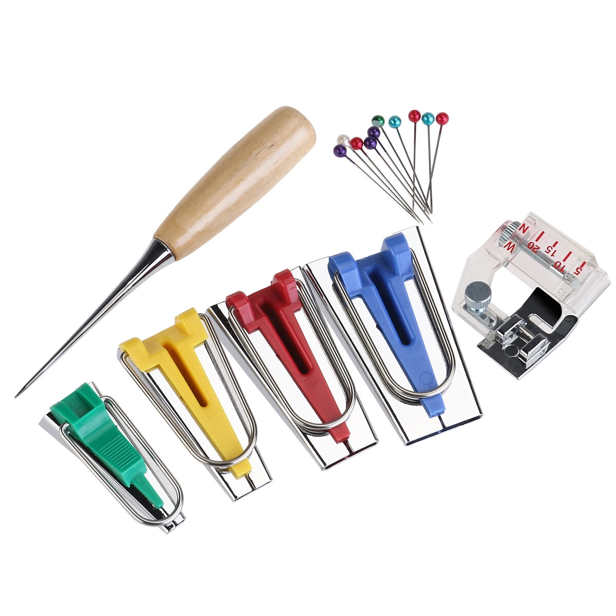 YOSADIER 4 Bias Tape Makers Assorted Color Plastic Quilting Sewing Tool ...