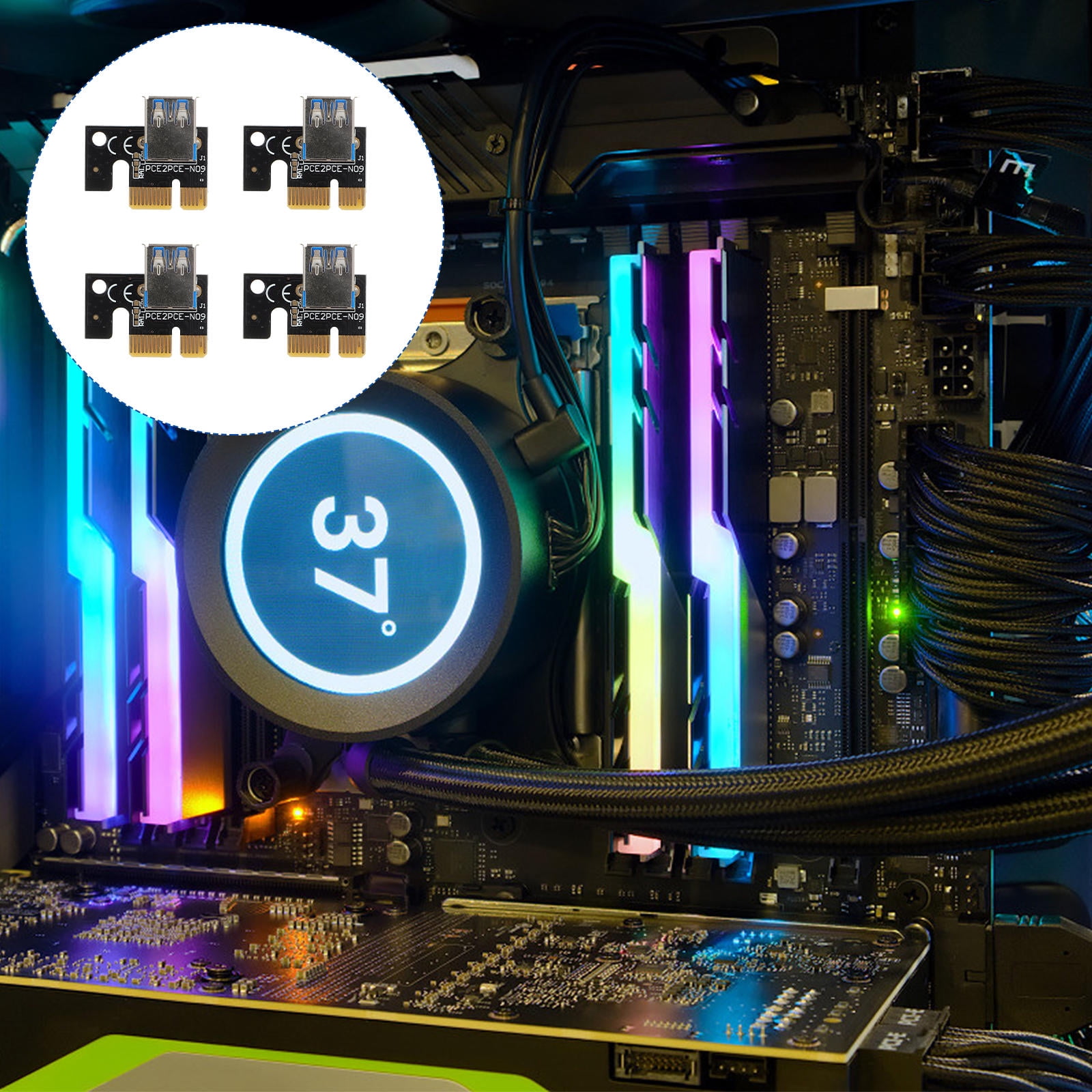 YOSADIER 4Set Adapter Cards for Computer Accessories and Pci-E 1X to ...