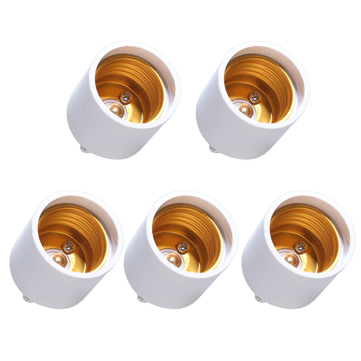 YOSADIER 5Pcs White Cylindrical Lamp Holder Converter for Bulb Socket ...