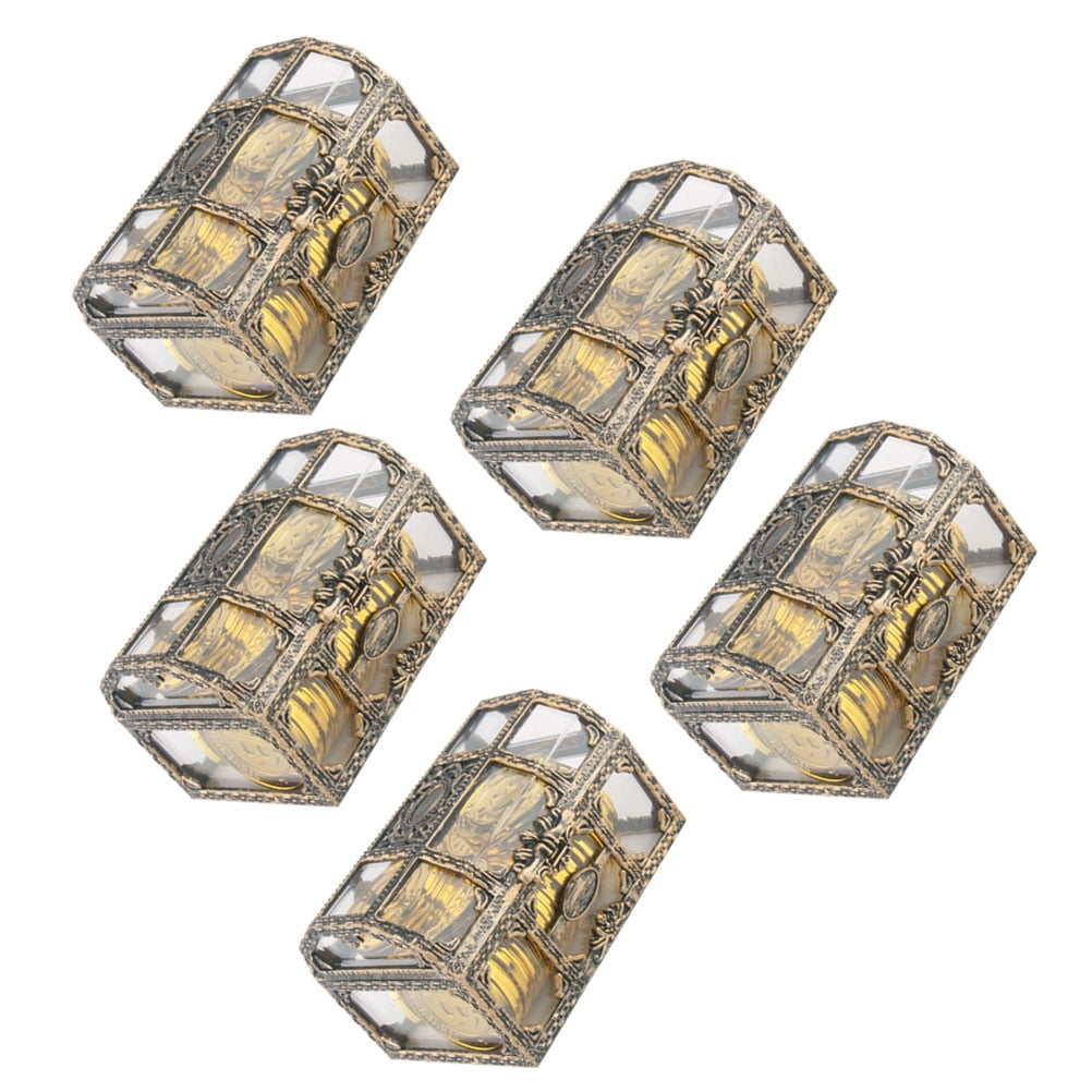 YOSADIER 5Set Mini Treasure Box Pirate Chest for Kids Party Favors and ...