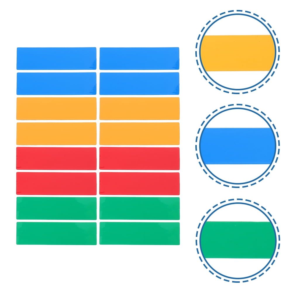 YOSADIER 60Pcs Assorted Color Rectangle Dry Erase Magnetic Labels for ...