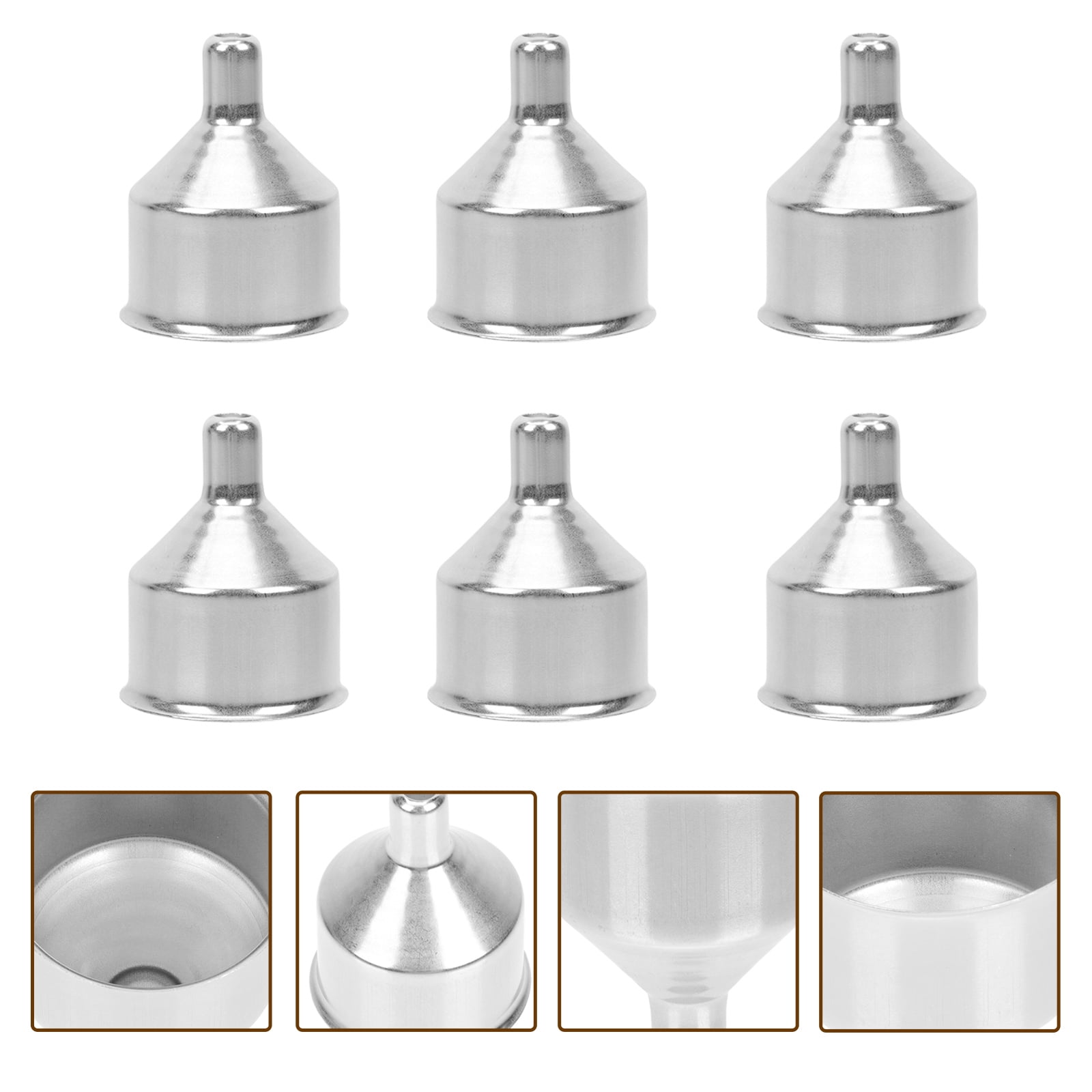 YOSADIER 6Set Funnel for Water Bottles Silver Simple Design Homeowners ...