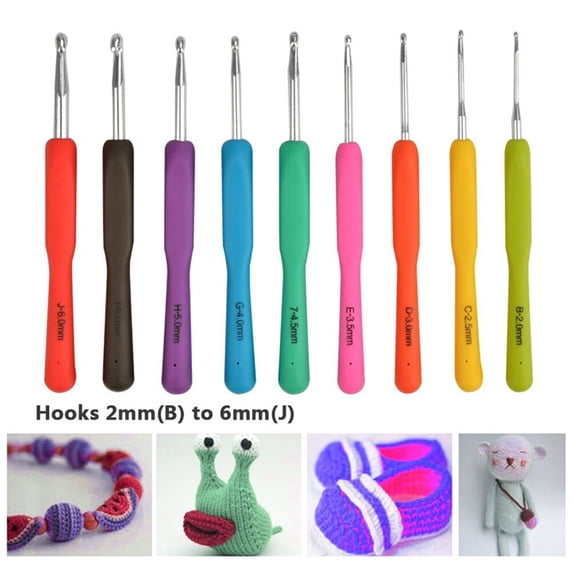 YOSADIER 72Pcs Crochet Tools Kit Plastic Ergonomic Handles for Knitting ...