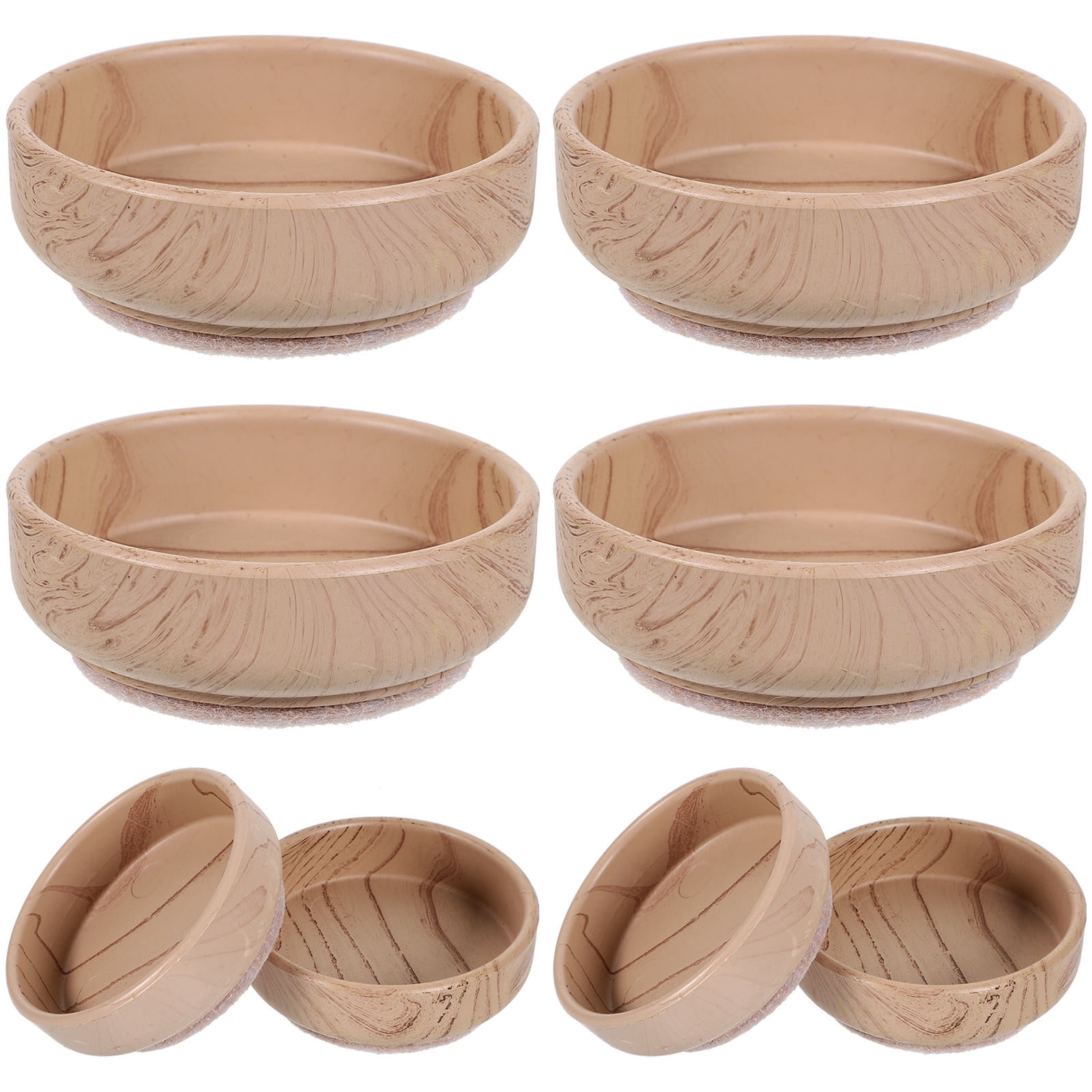 YOSADIER 8Pcs Plastic Felt Circular Furniture Coasters Multi-Function ...