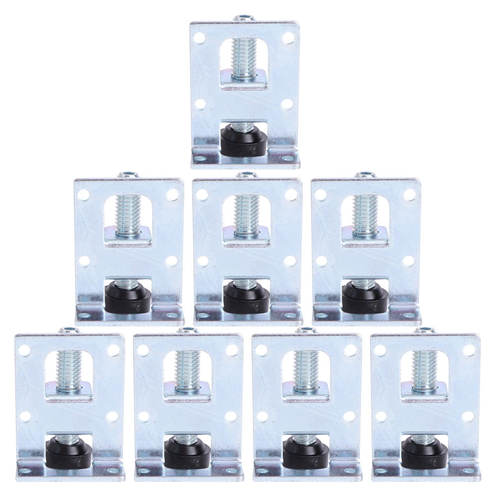 YOSADIER 8Pcs Silver Steel Round Leveler Heavy Duty Furniture Leveling ...