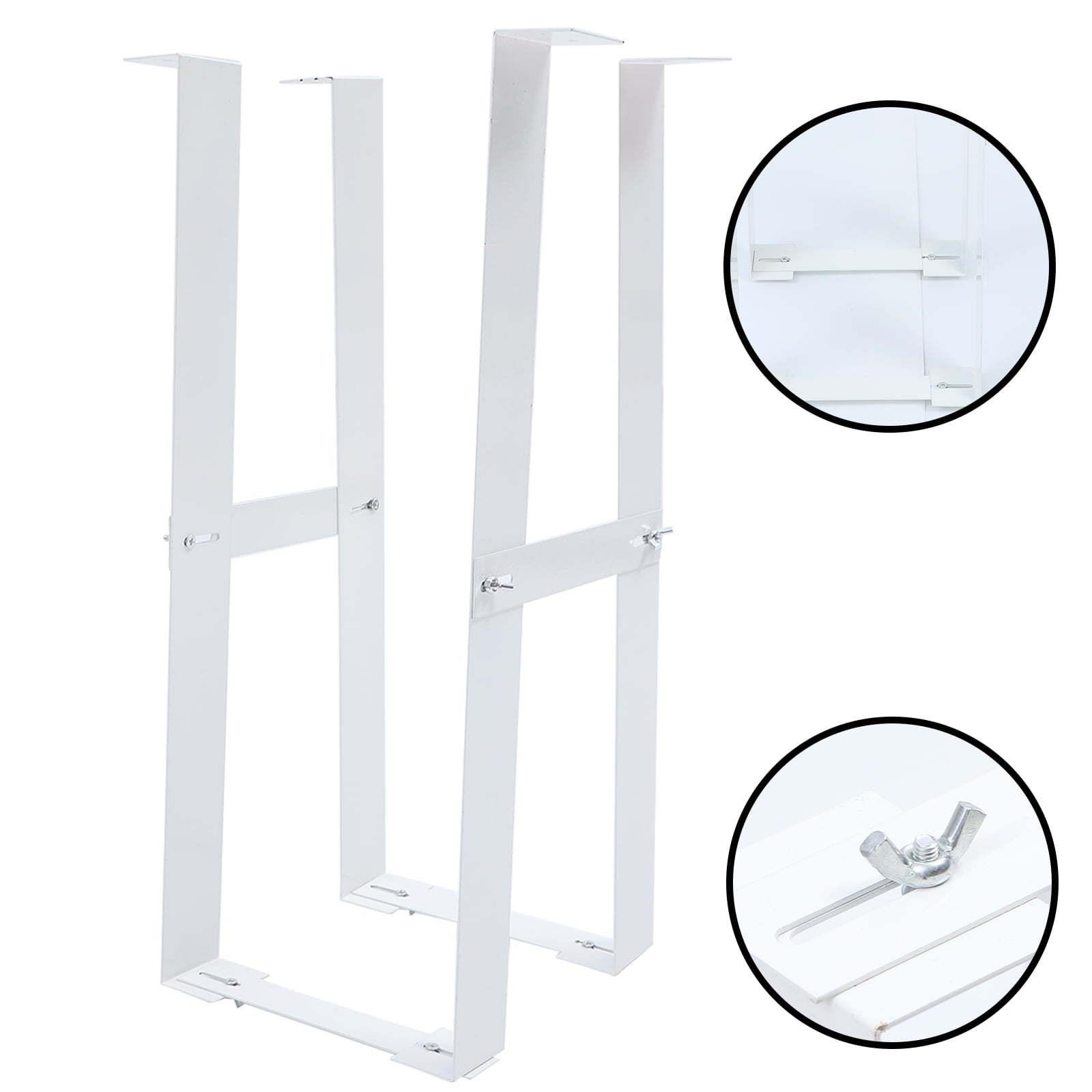 YOSADIER Adjustable Height and Width 1Pc White Carbon Steel Computer ...