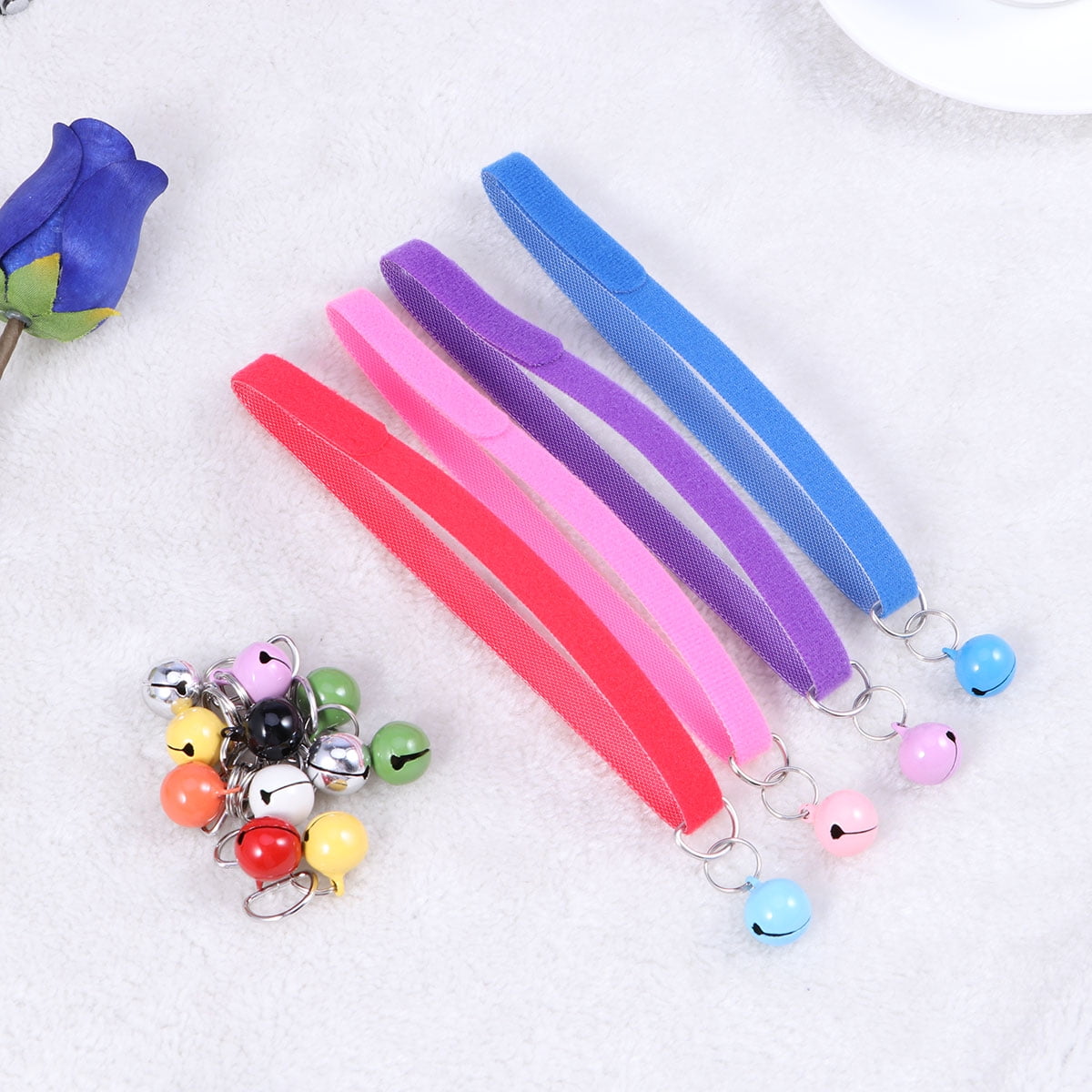 YOSADIER Adjustable Nylon Puppy Identification Collars with Bells for ...