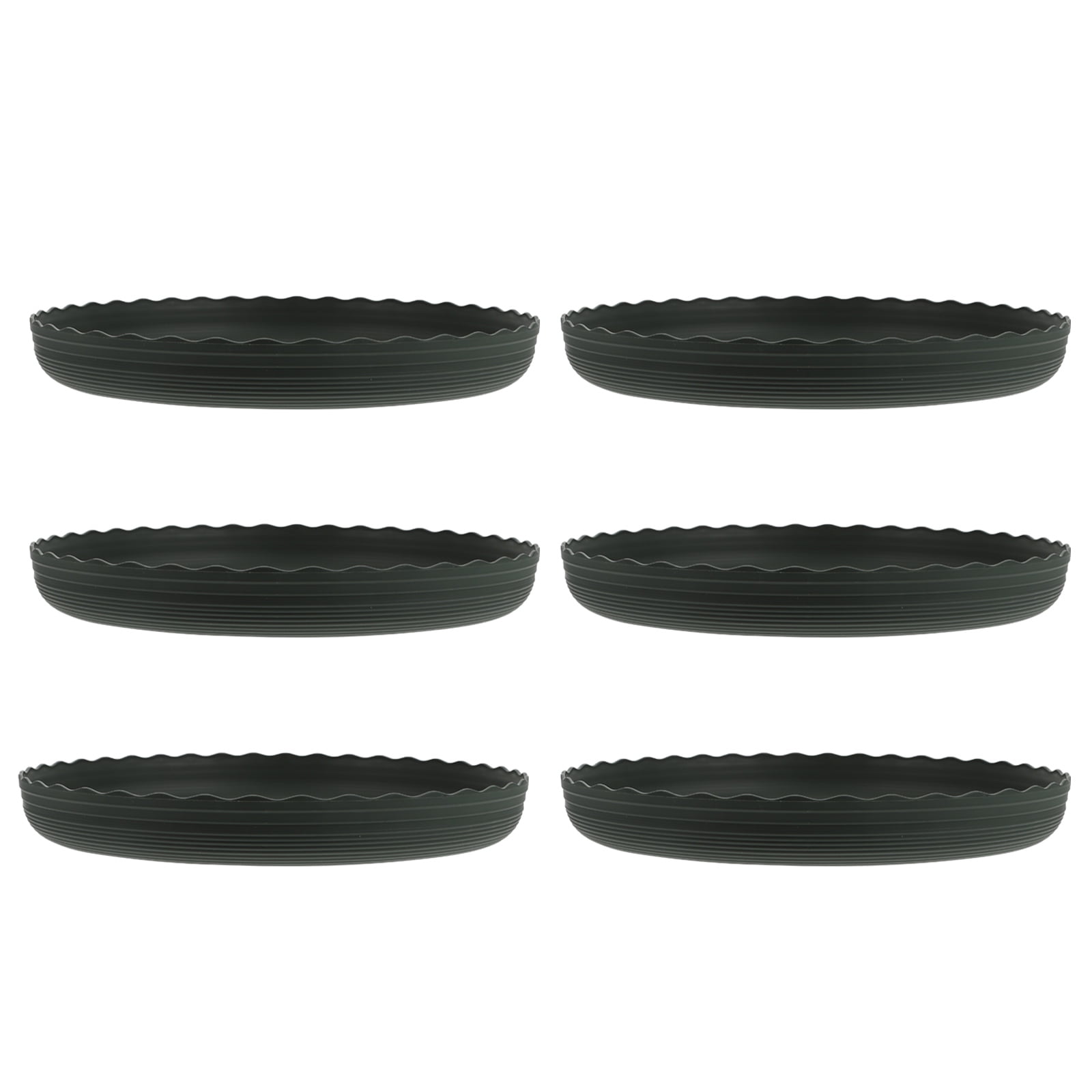 YOSADIER Balcony Use 6Pcs Green Plastic Flowerpot Trays for Water ...
