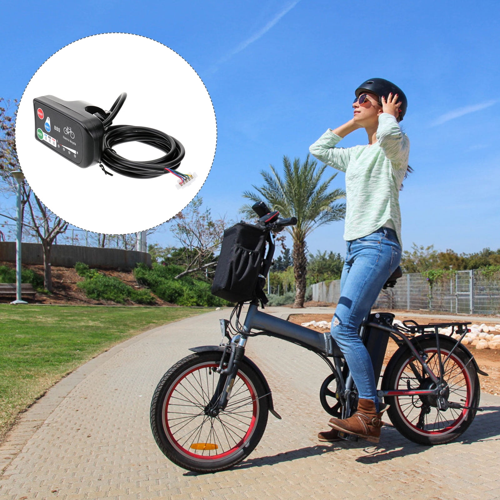 YOSADIER Bike Display Controller Bicycle Instrument Panel ABS Copper ...