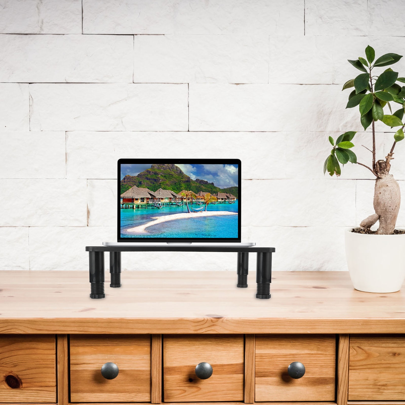 YOSADIER Black Iron Computer Monitor Riser Rack 1Pcs for PC Monitor ...