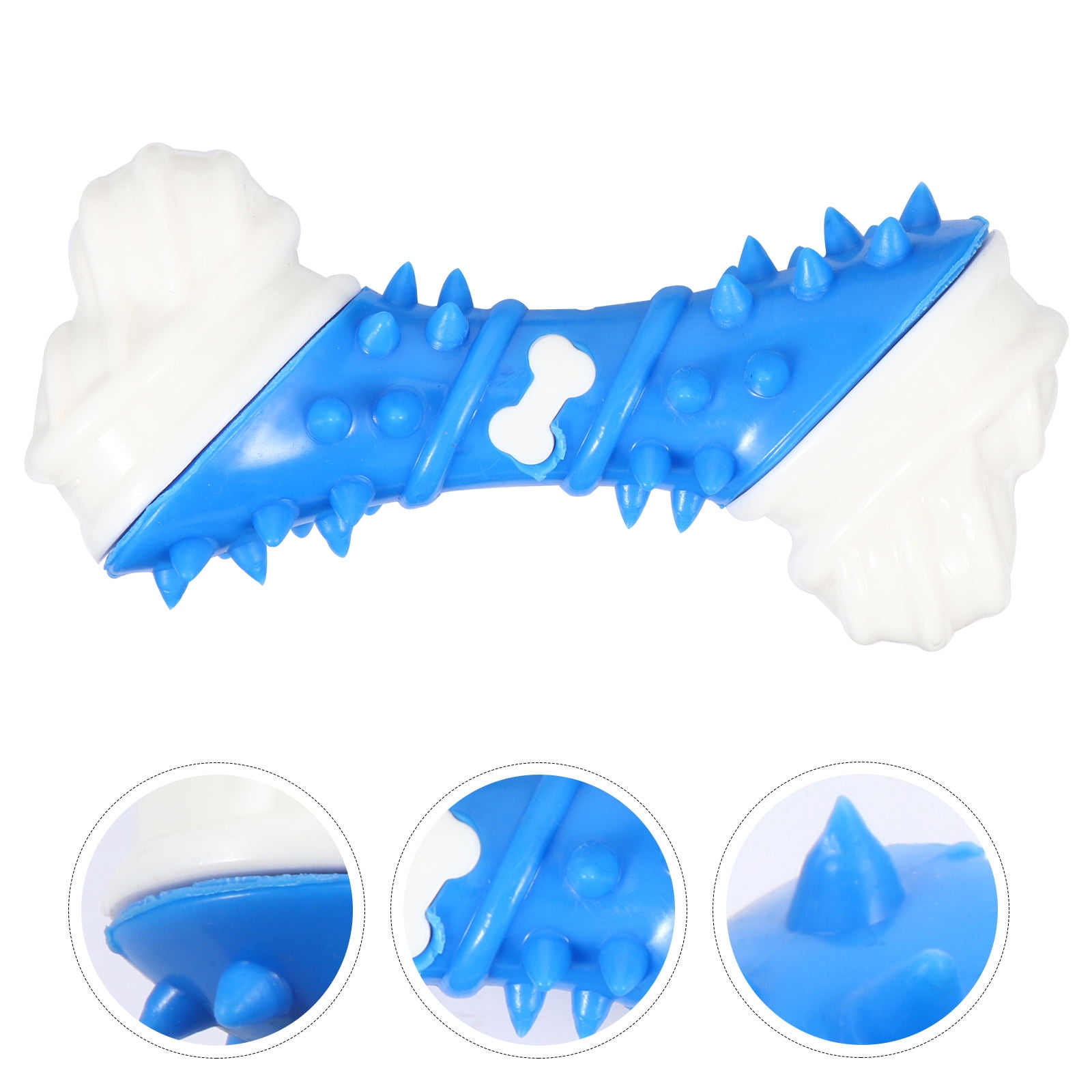 YOSADIER Blue TPR Dog Chew Toy for Small Dogs Shape Teeth Cleaner ...