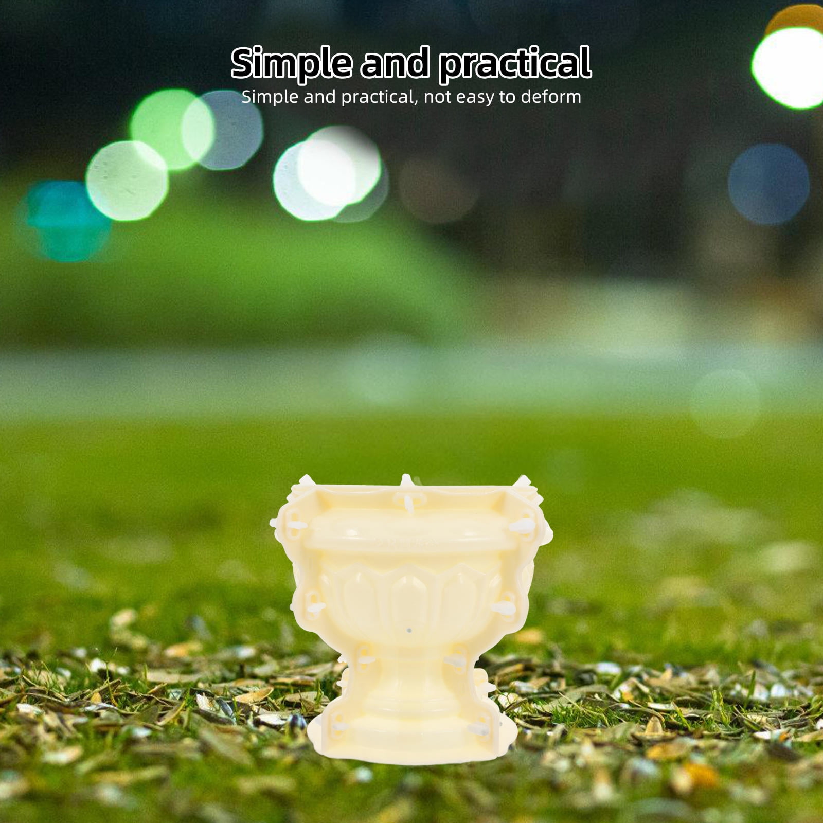 YOSADIER Cement Mold Large for Flowerpot Mold Plastic Beige 1Pack for ...