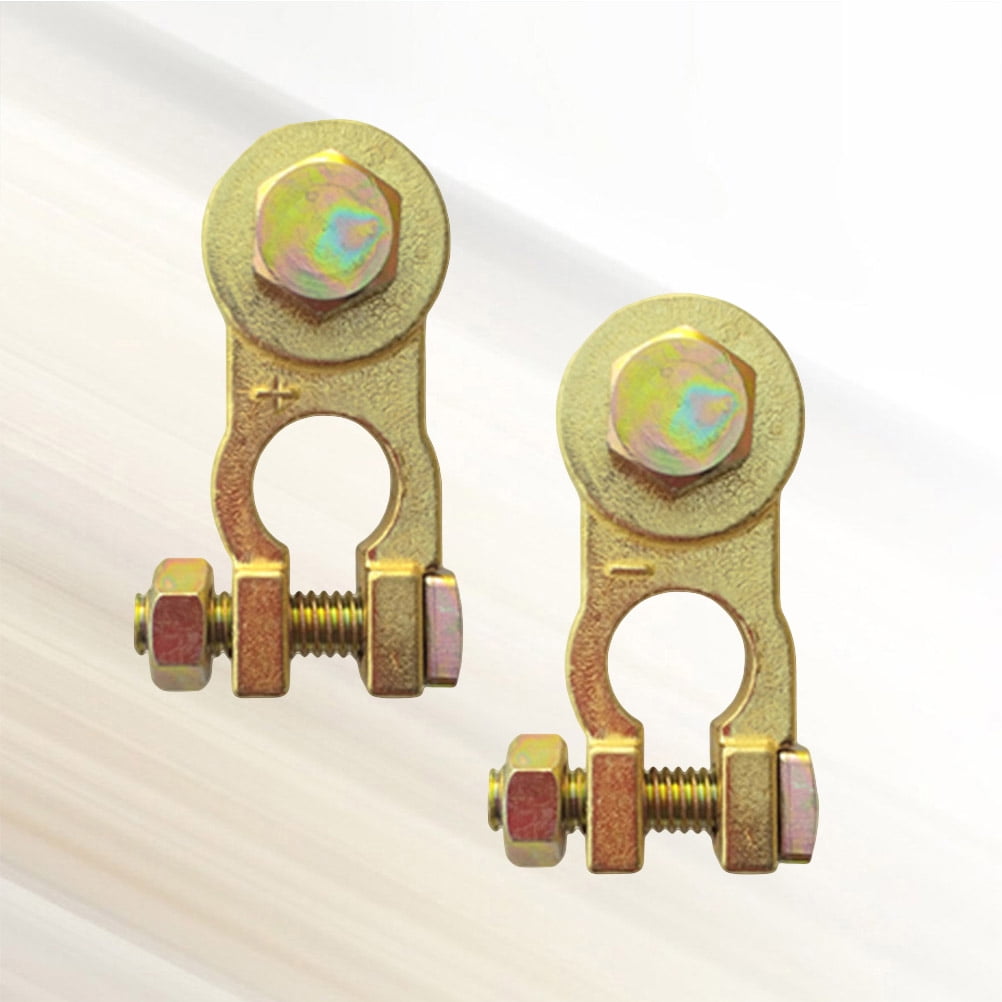 YOSADIER Electrical Crimp Connectors 1 Pair Golden Copper Car Battery ...