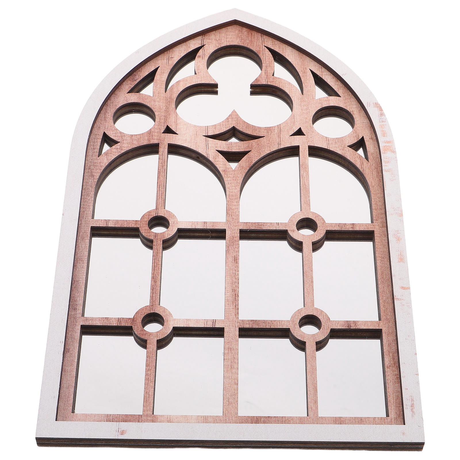 YOSADIER Entryway Wall Mirror with Arched Window Design, Wooden Frame ...