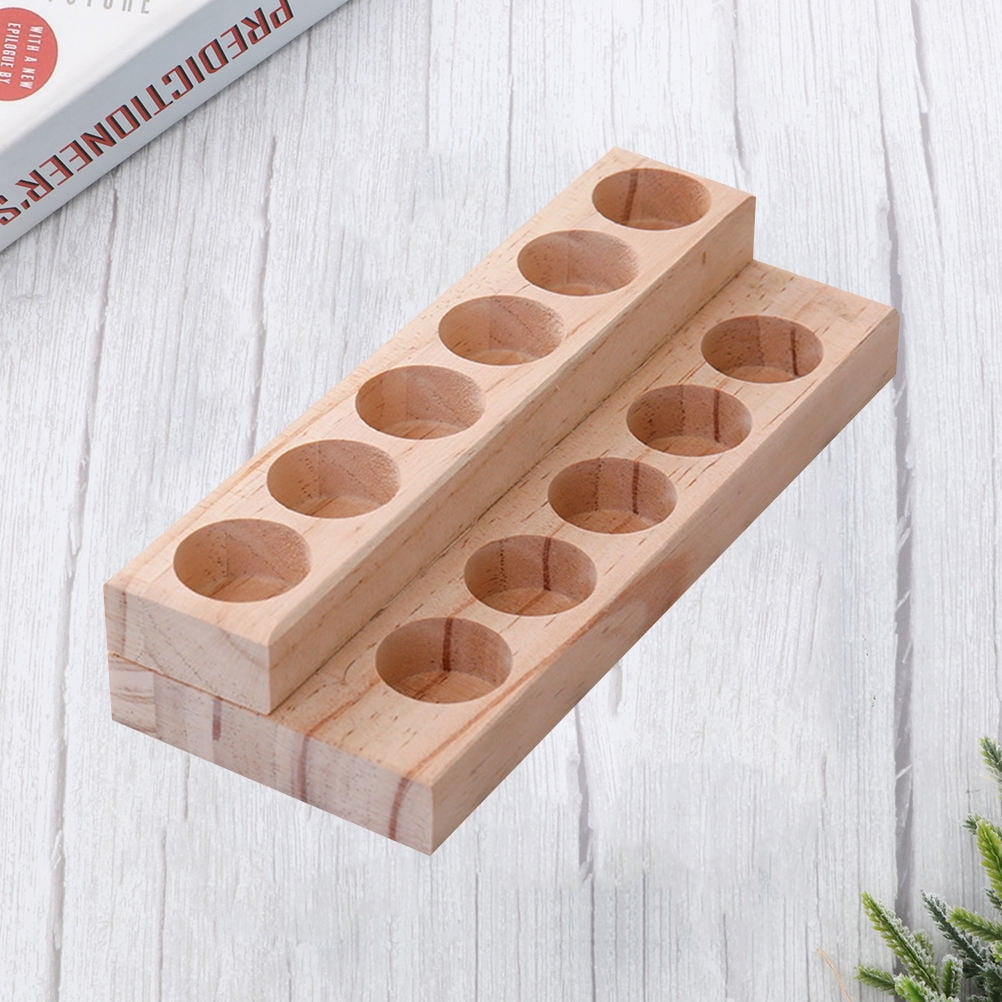 YOSADIER Essential Oil Box Organizer Wood Desktop Storage Rack 1Pcs ...