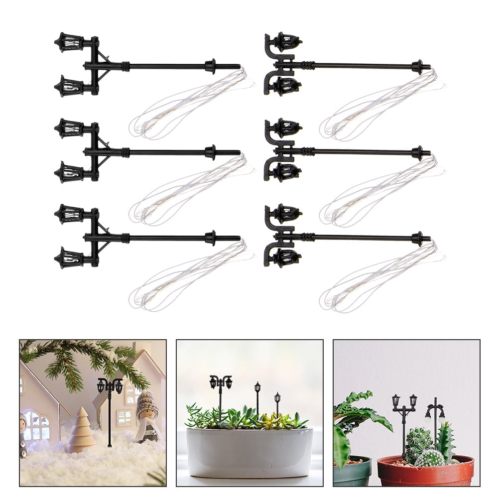 YOSADIER Mini Street Light Model for Decoration with Plastic Black ...