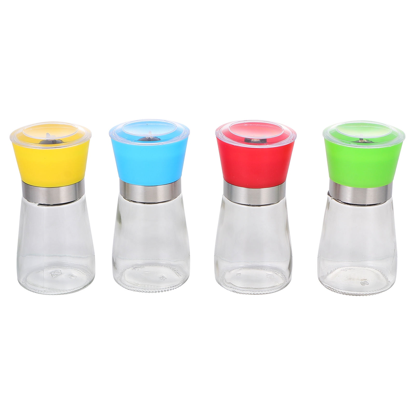 YOSADIER Pepper Grinders with Clear Glass Design 13x7cm Red Color for ...