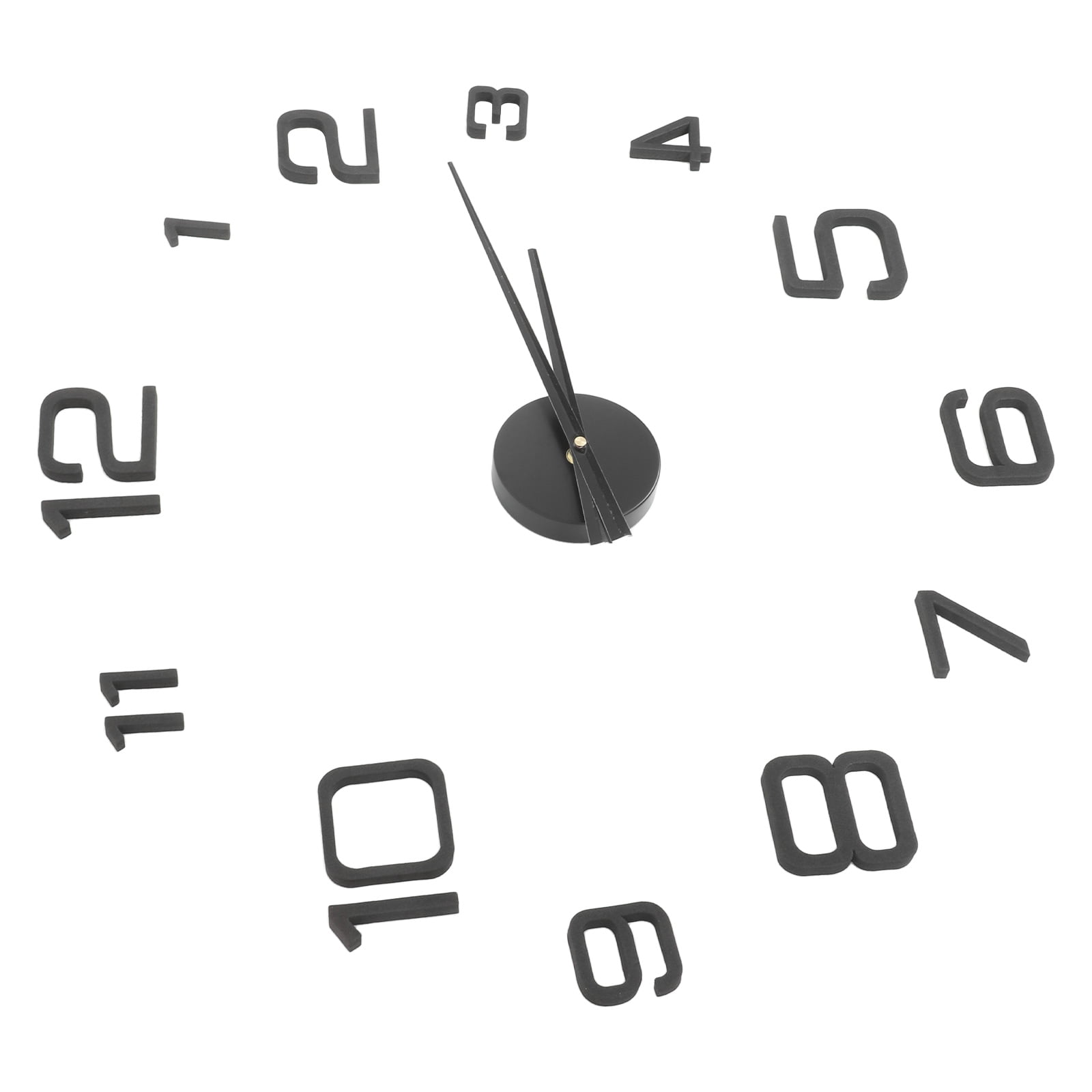 YOSADIER Silent Bell Wall Clock with Acrylic Material and Black Color ...